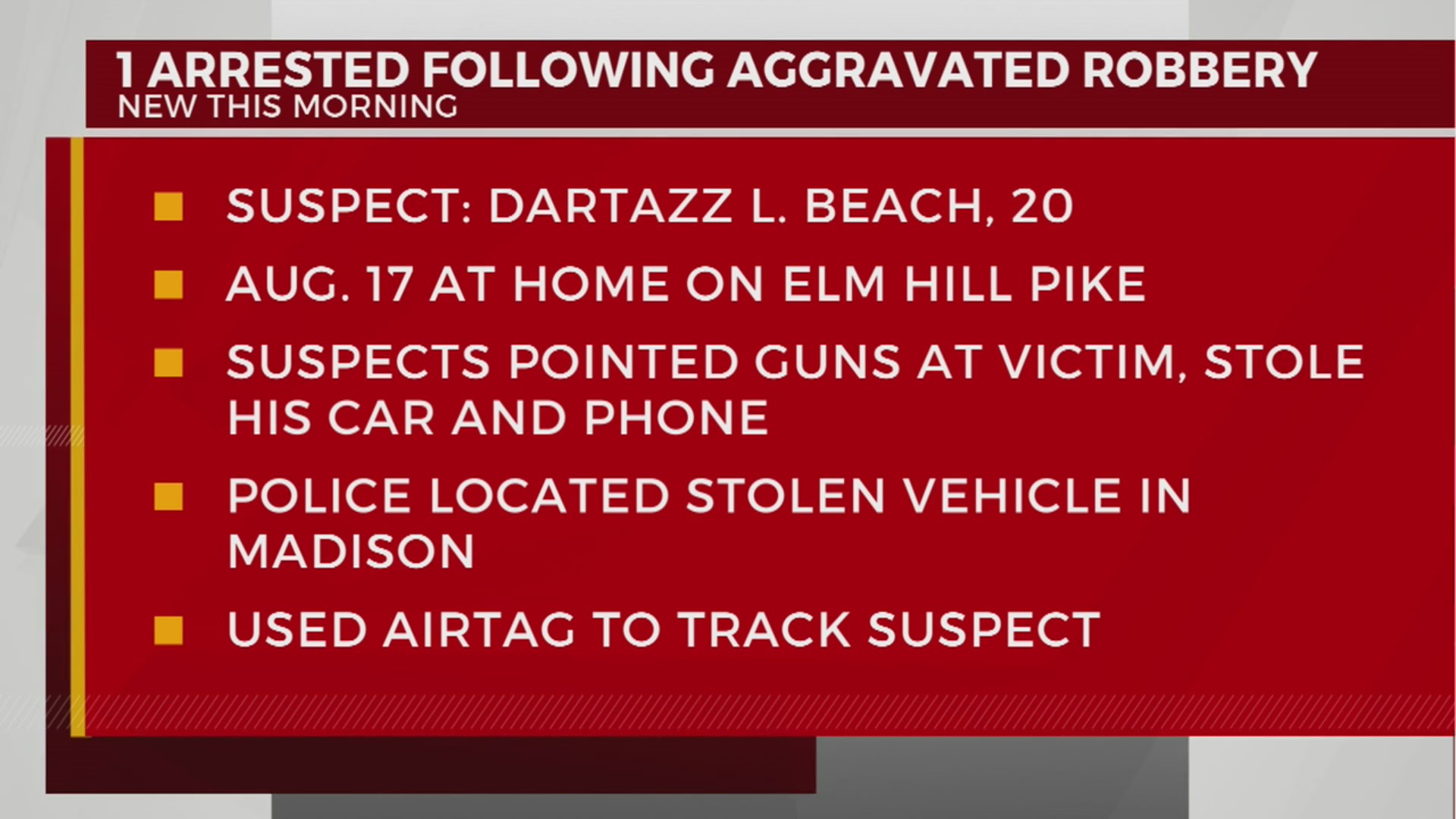 1 arrested following aggravated robbery – WKRN News 2
