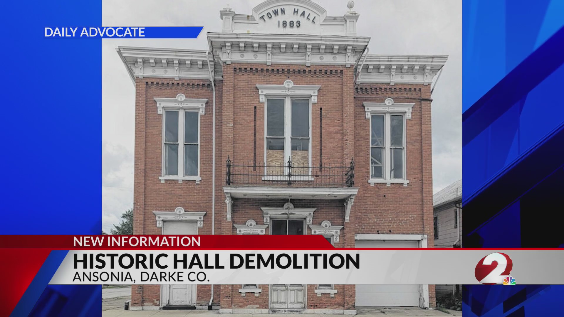 Ansonia Town Hall to be demolished – WDTN.com
