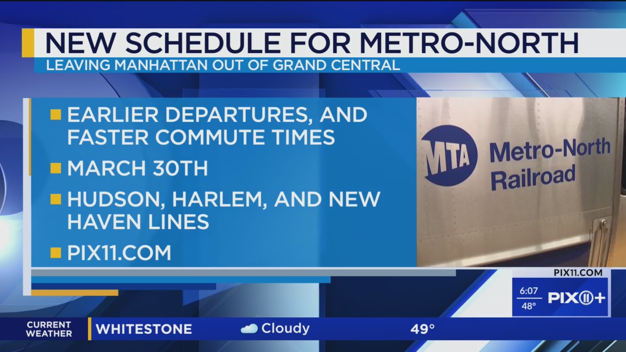 MTA announces new Metro-North schedules – PIX11