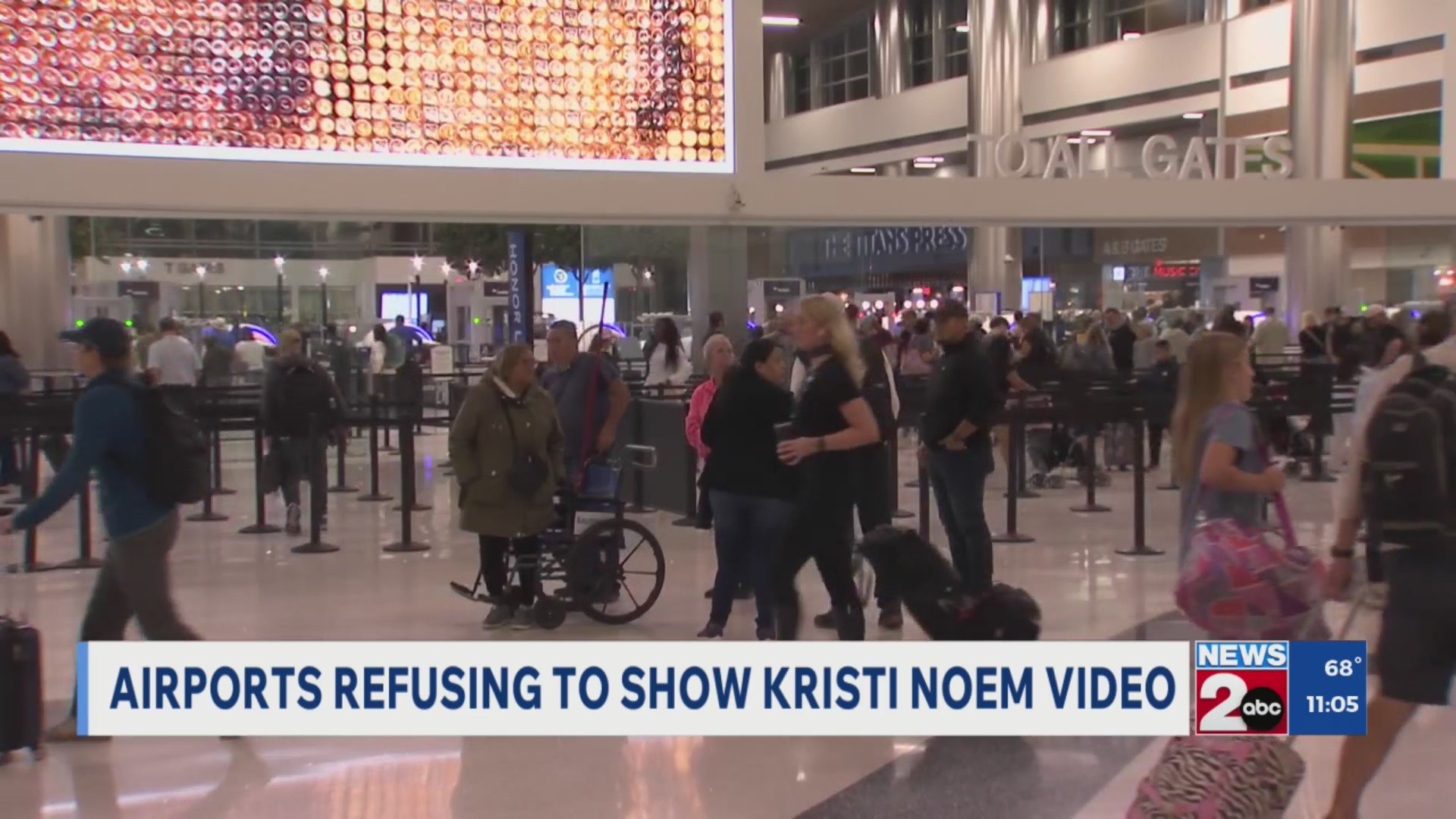 Airports refusing to show Kristi Noem video – WKRN News 2