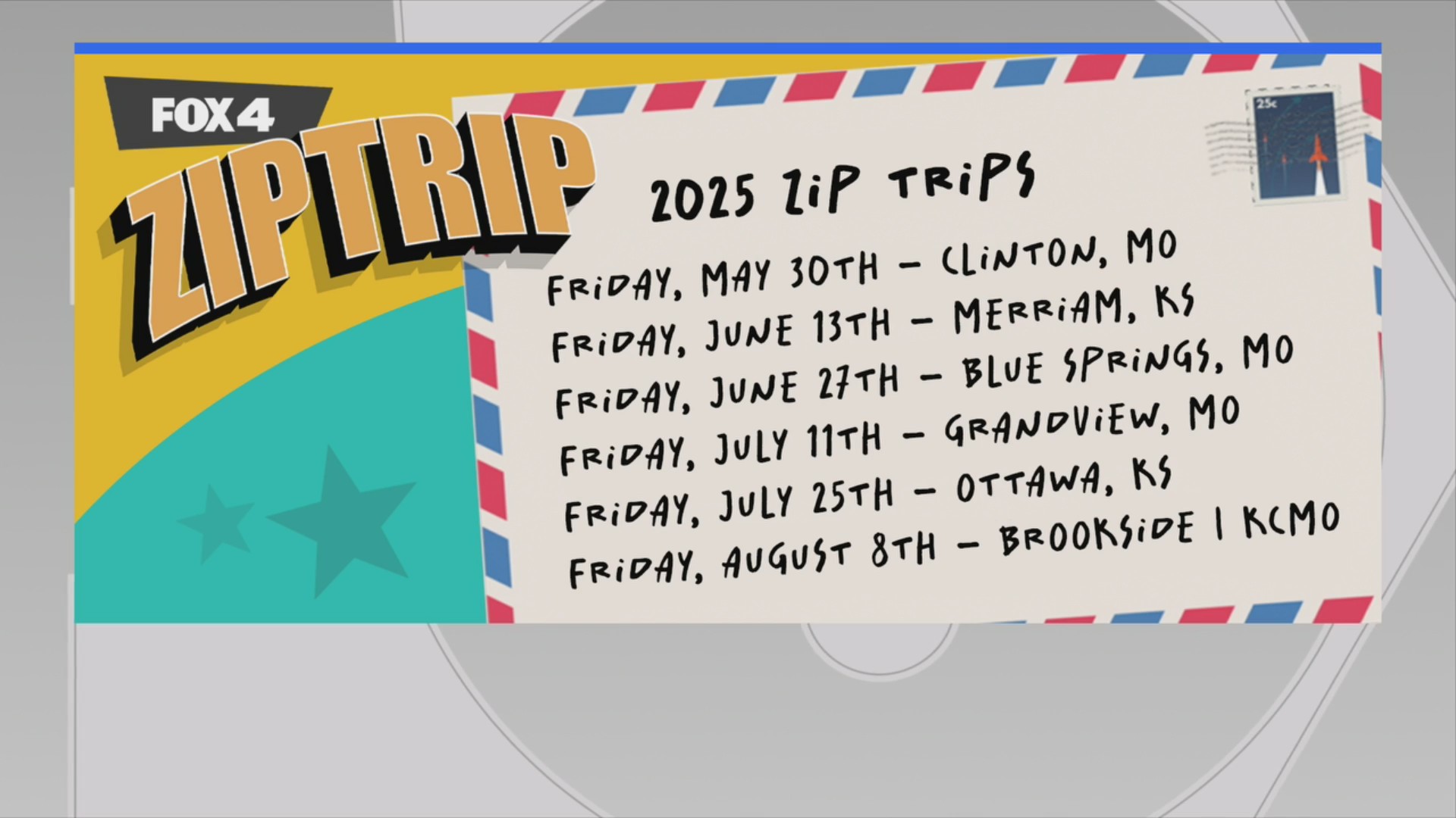 FOX4 2025 Zip Trips announced – FOX 4 Kansas City WDAF-TV | News ...