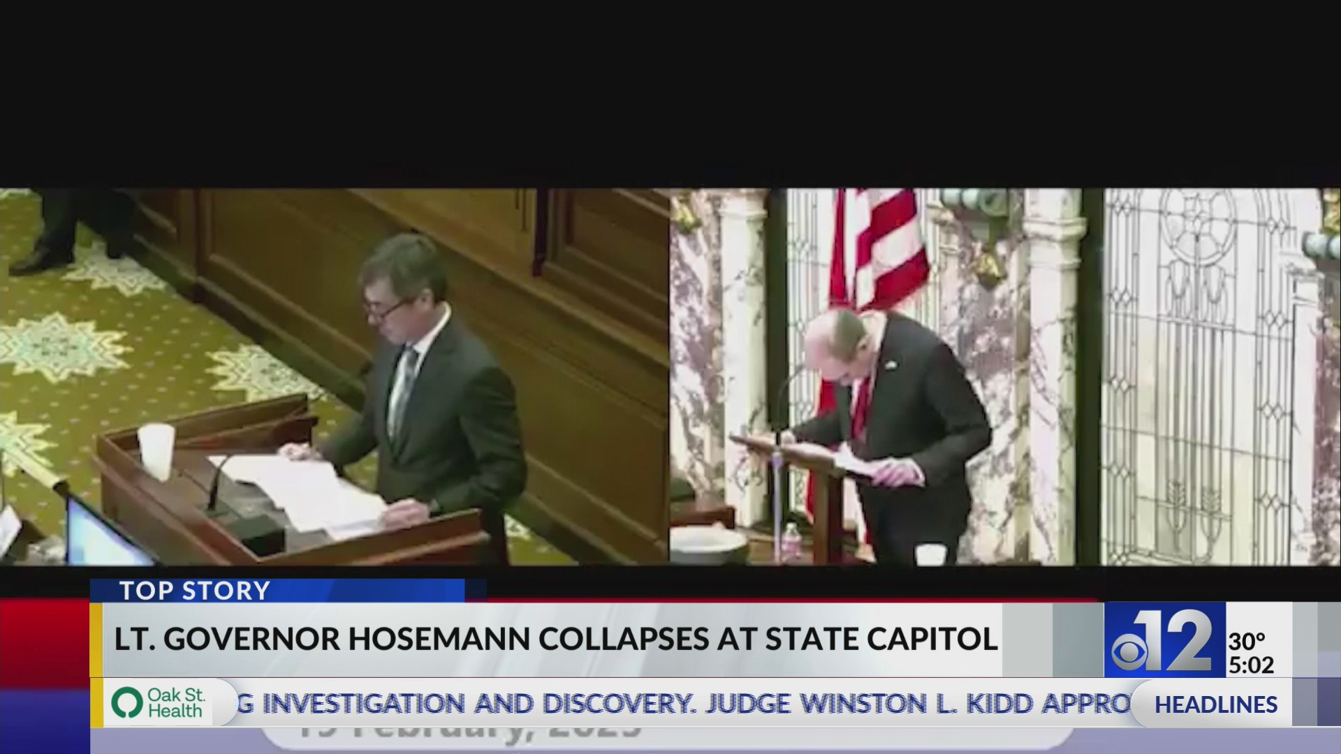 Lt. Governor Delbert Hosemann collapses at Mississippi State Capitol – WJTV