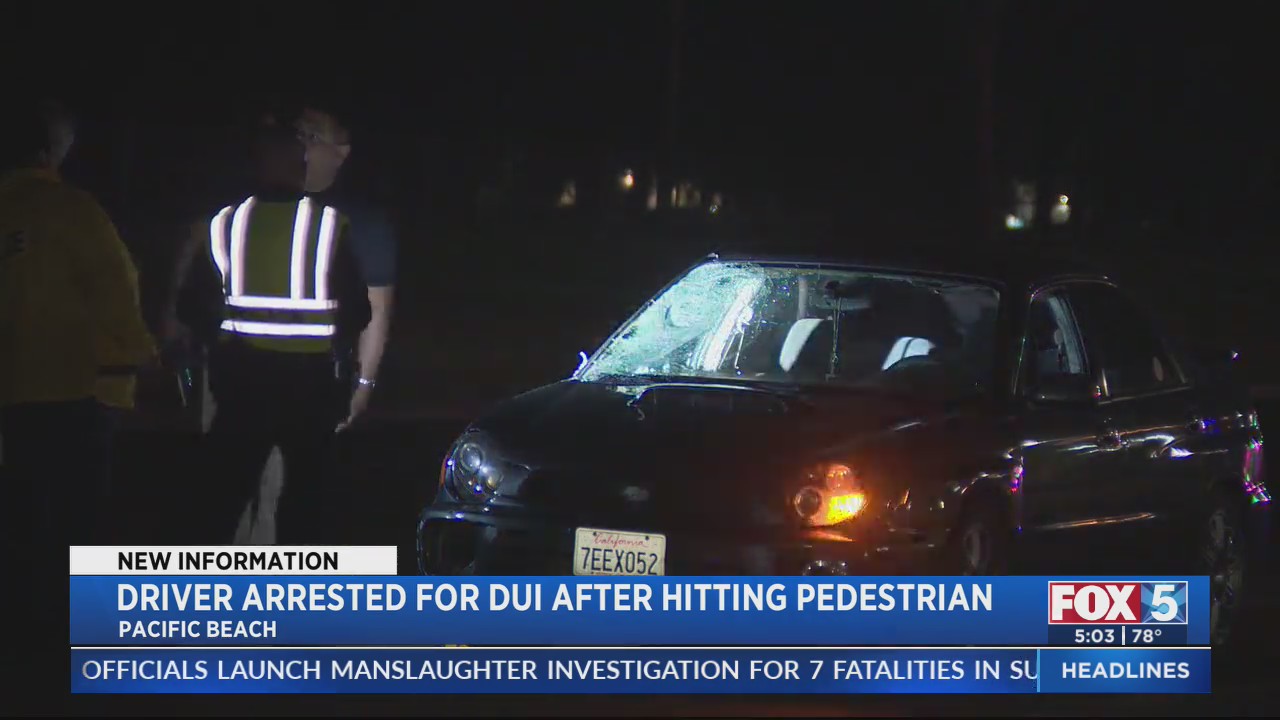 Driver arrested for DUI after hitting, killing pedestrian in Pacific ...