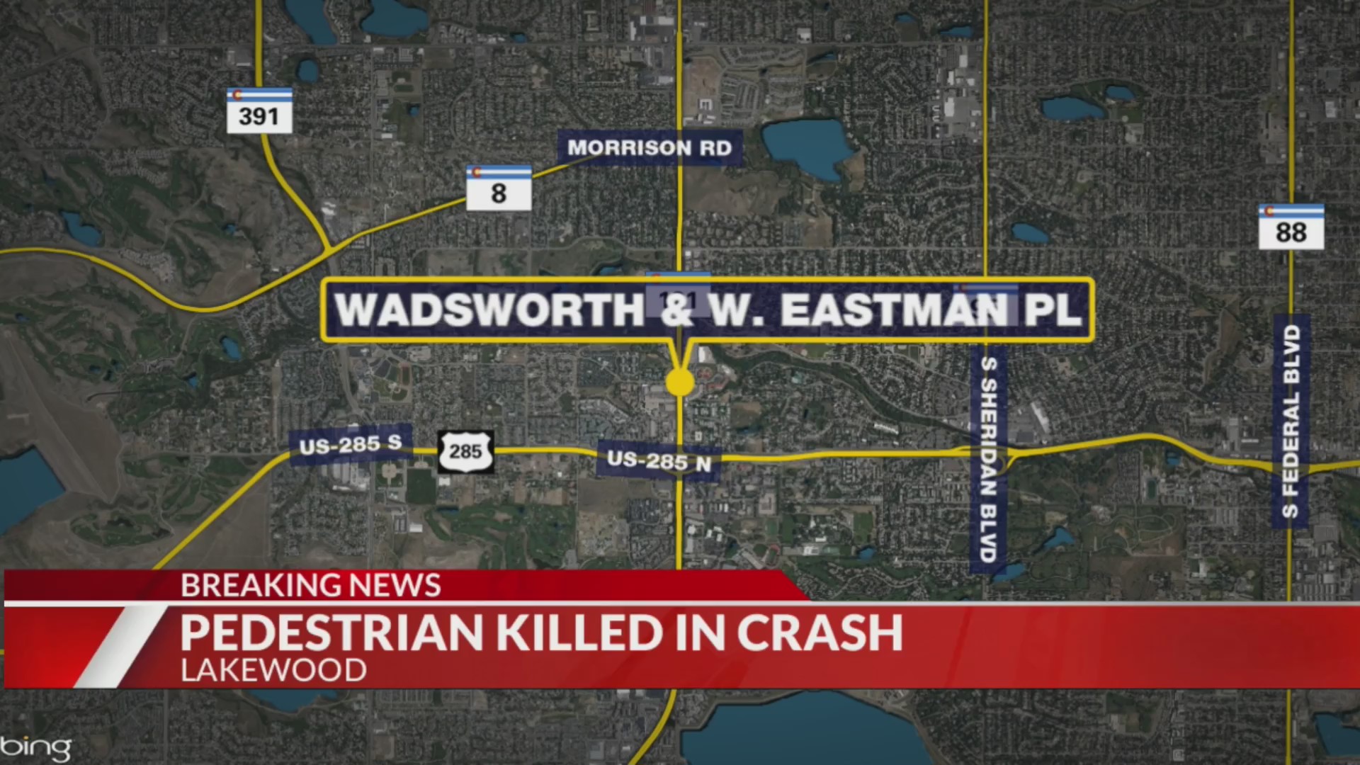 Northbound lanes of Wadsworth Boulevard closed at Eastman Place in ...