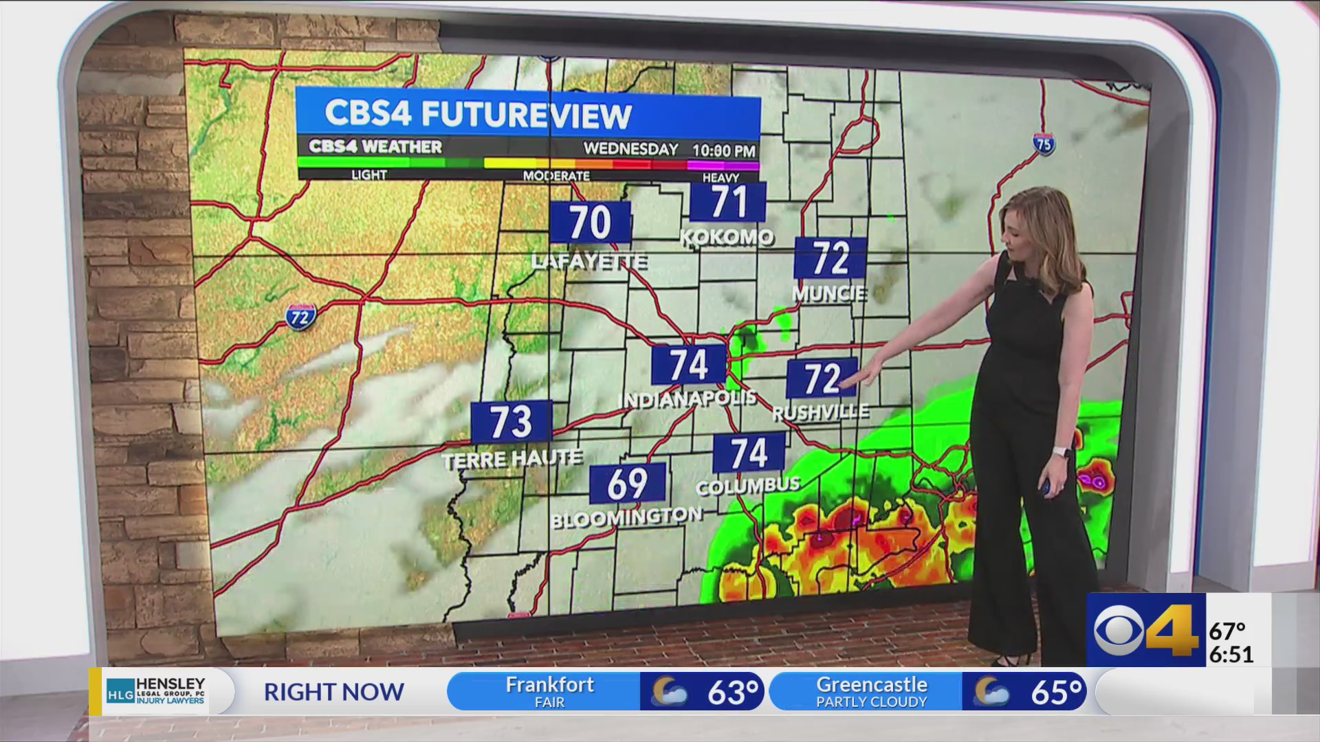 Sunny and warm Tuesday; timing when rain arrives – WTTV CBS4Indy
