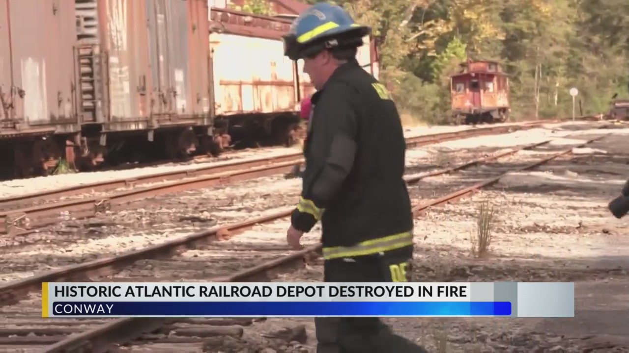 Crews battle fire at historic Conway train depot – WBTW