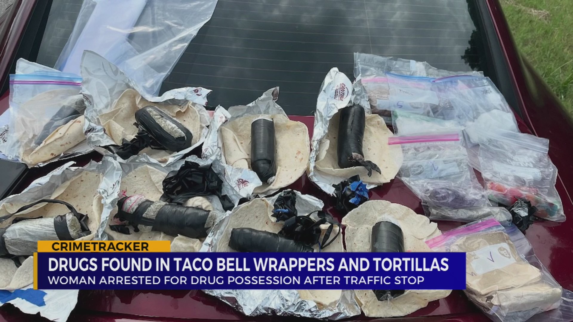 Woman arrested after drugs found in Taco Bell wrappers and tortillas ...
