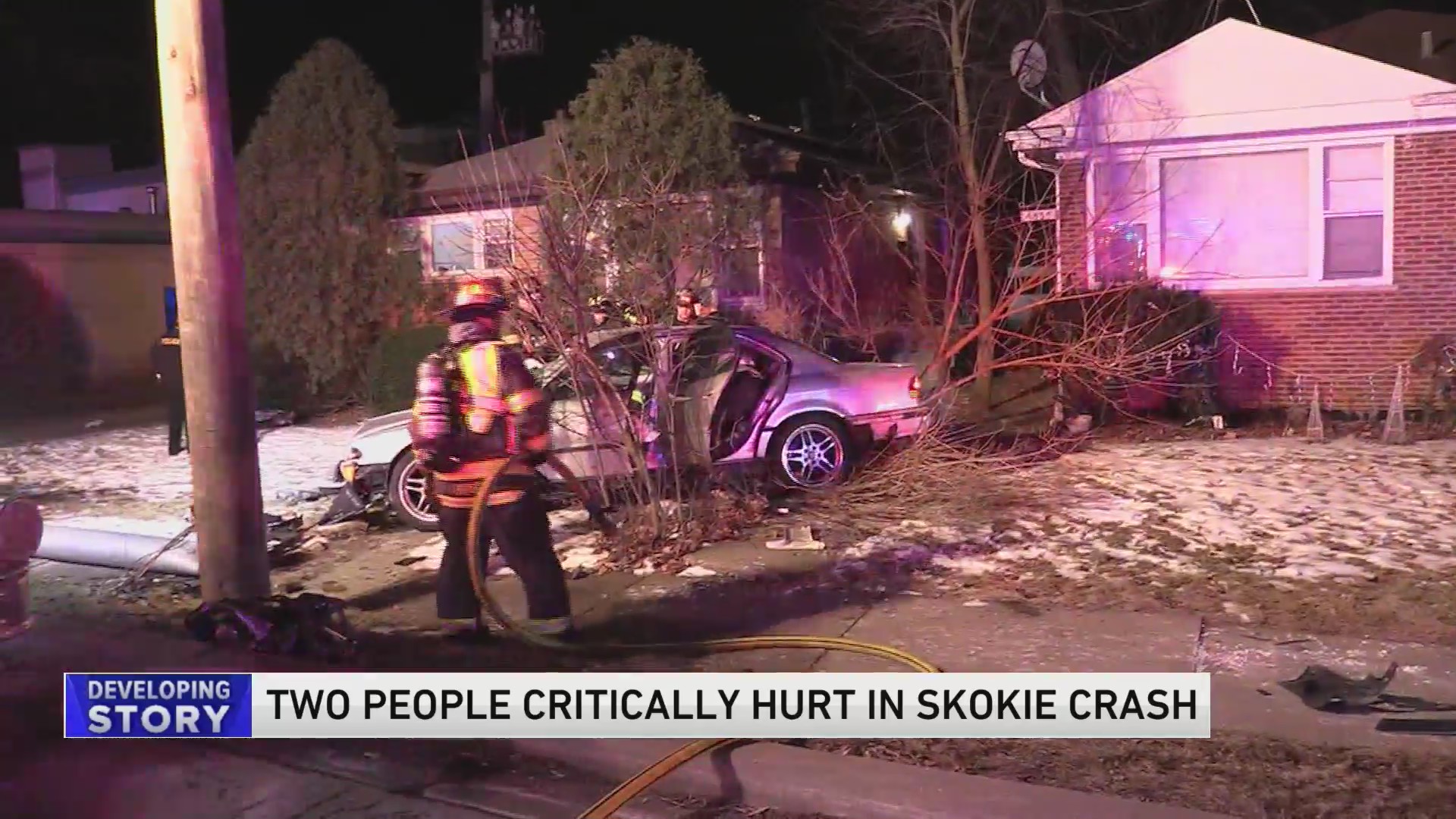 2 people in critical condition after overnight crash in north suburban ...
