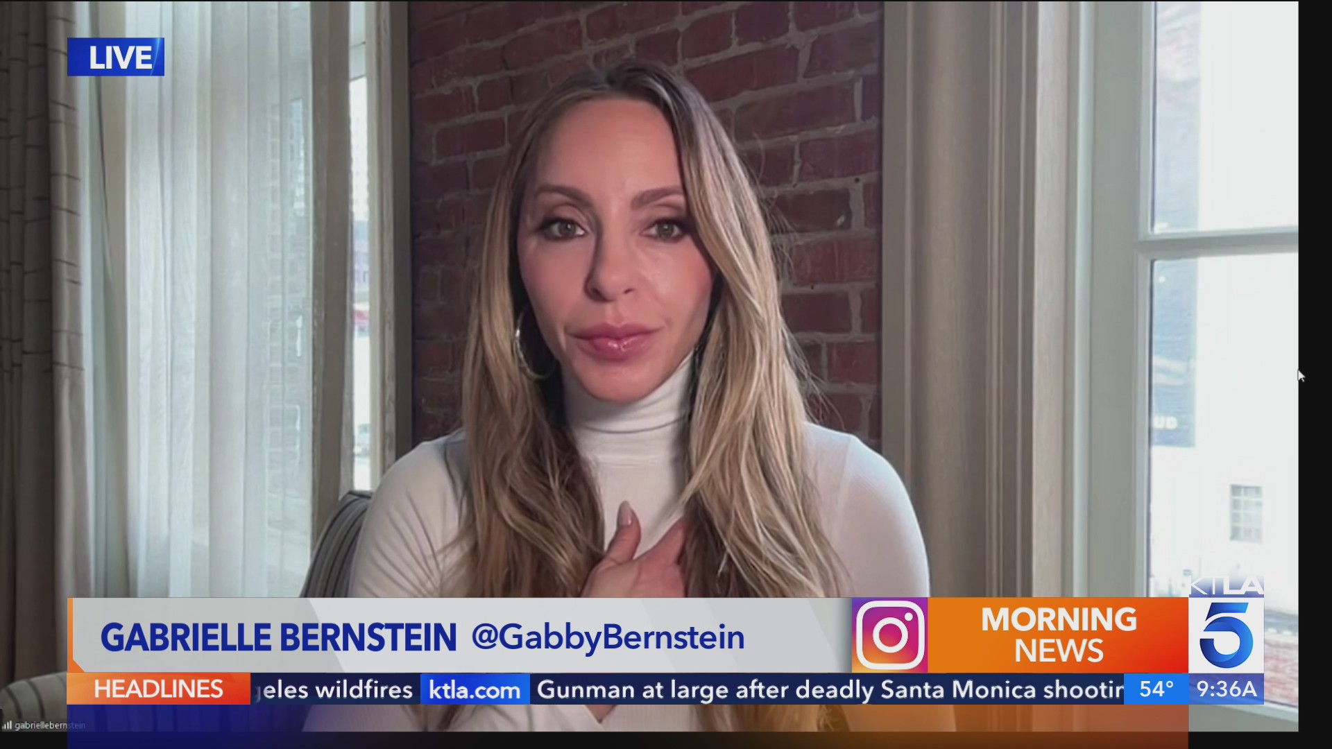 Gabrielle Bernstein shares tips to alleviate anxiety caused by the L.A ...
