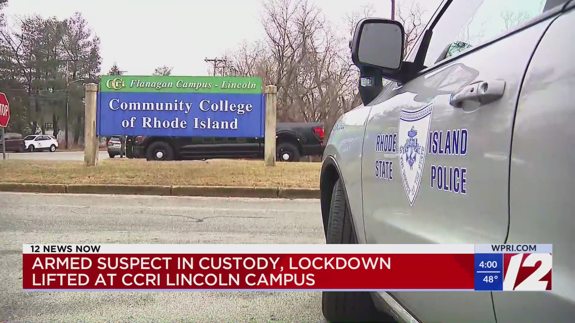 Armed suspect in custody, lockdown lifted at CCRI Lincoln – WPRI.com