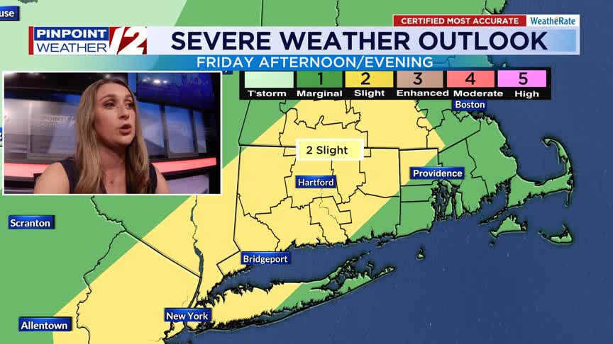 WPRI 12 Weather Alert 7/24/25: Hot and Humid Friday; Late Day T’storms ...