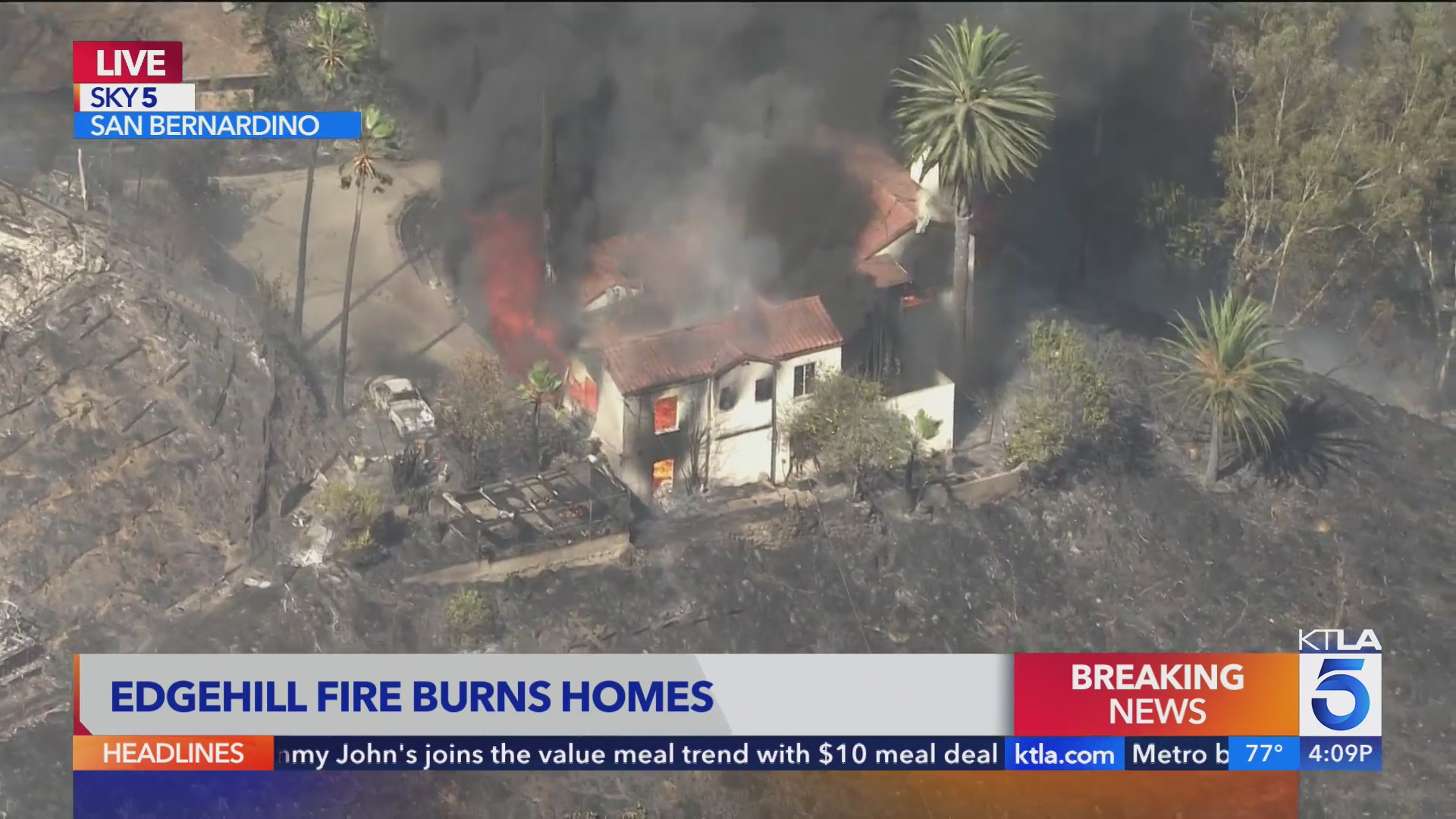 San Bernardino ‘Edgehill Fire’ burns multiple homes – KTLA