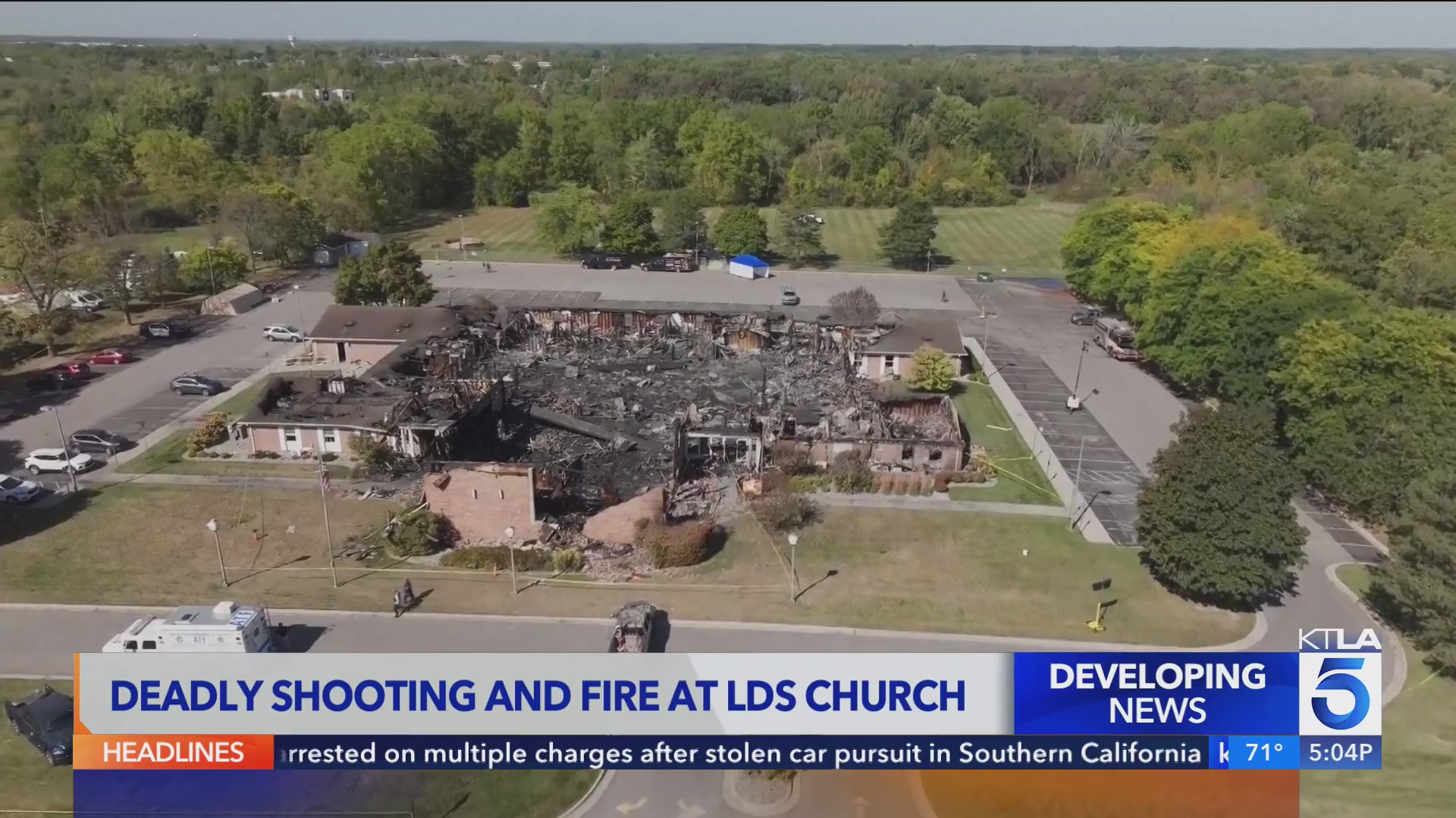Deadly shooting and fire at LDS church – KTLA