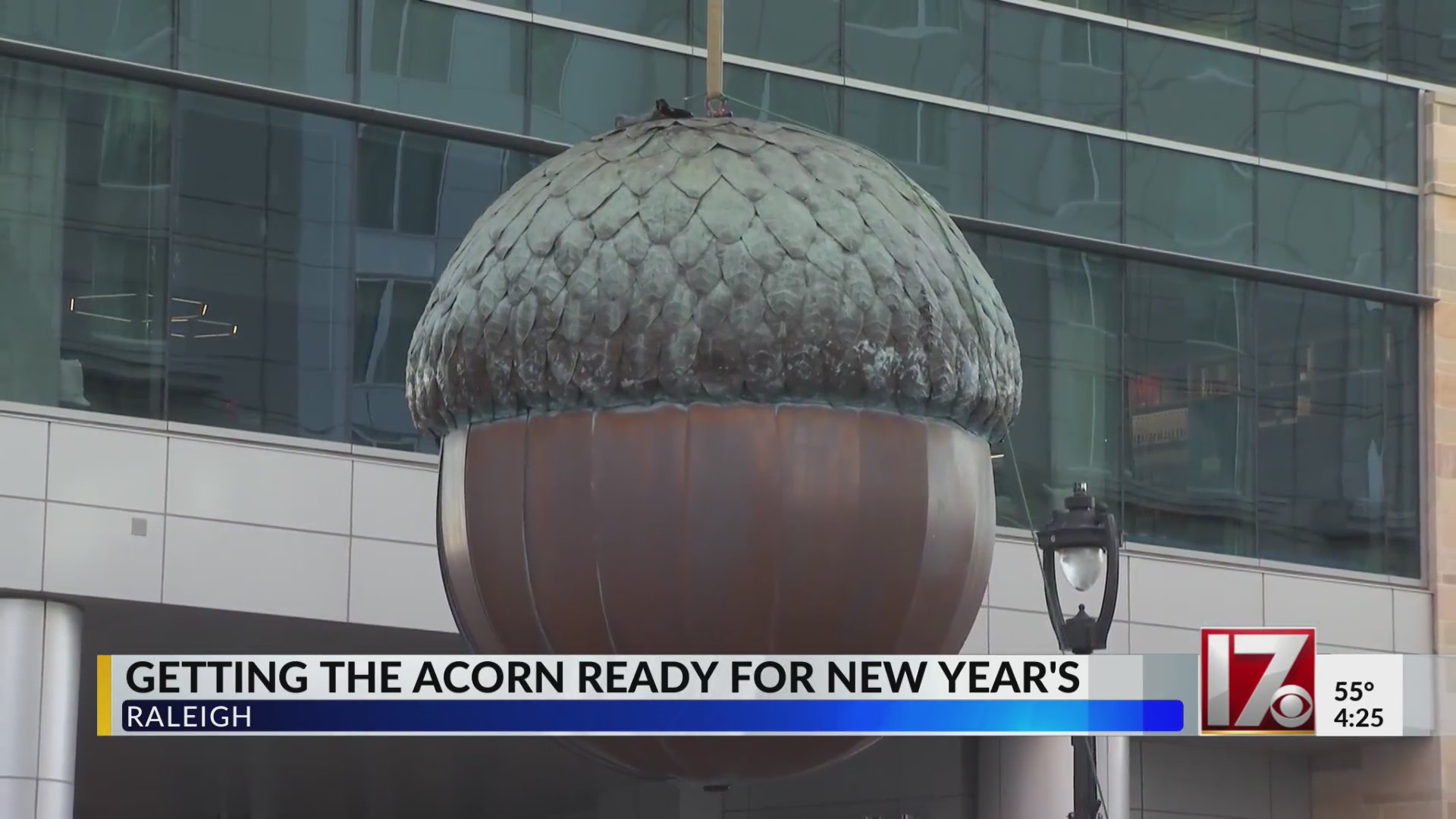 Raleigh’s acorn being polished ahead of New Year’s Eve drop – CBS17.com