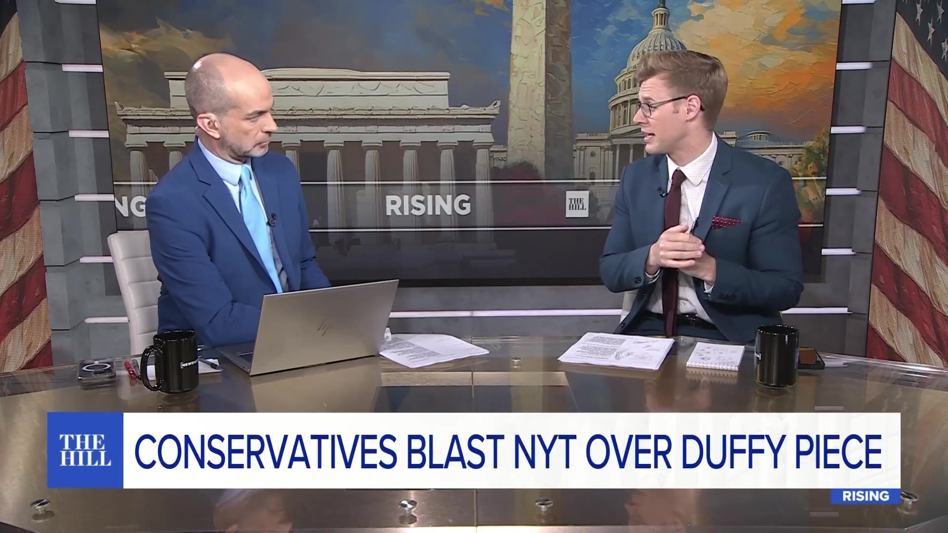 DOUBLE STANDARDS over Dem Congresswoman! Leland Vittert DEBATES Niall ...