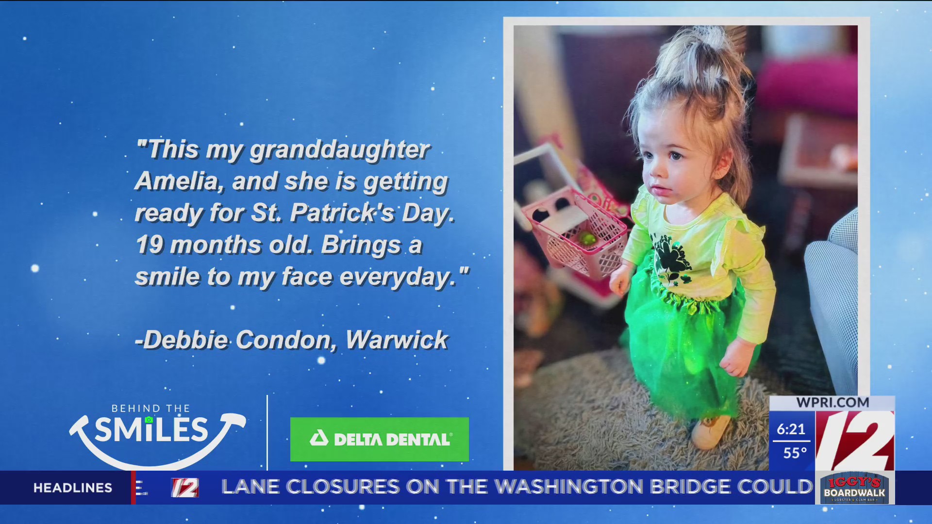 Behind the Smiles Photo for March 17, 2025 from Debbie Condon of ...