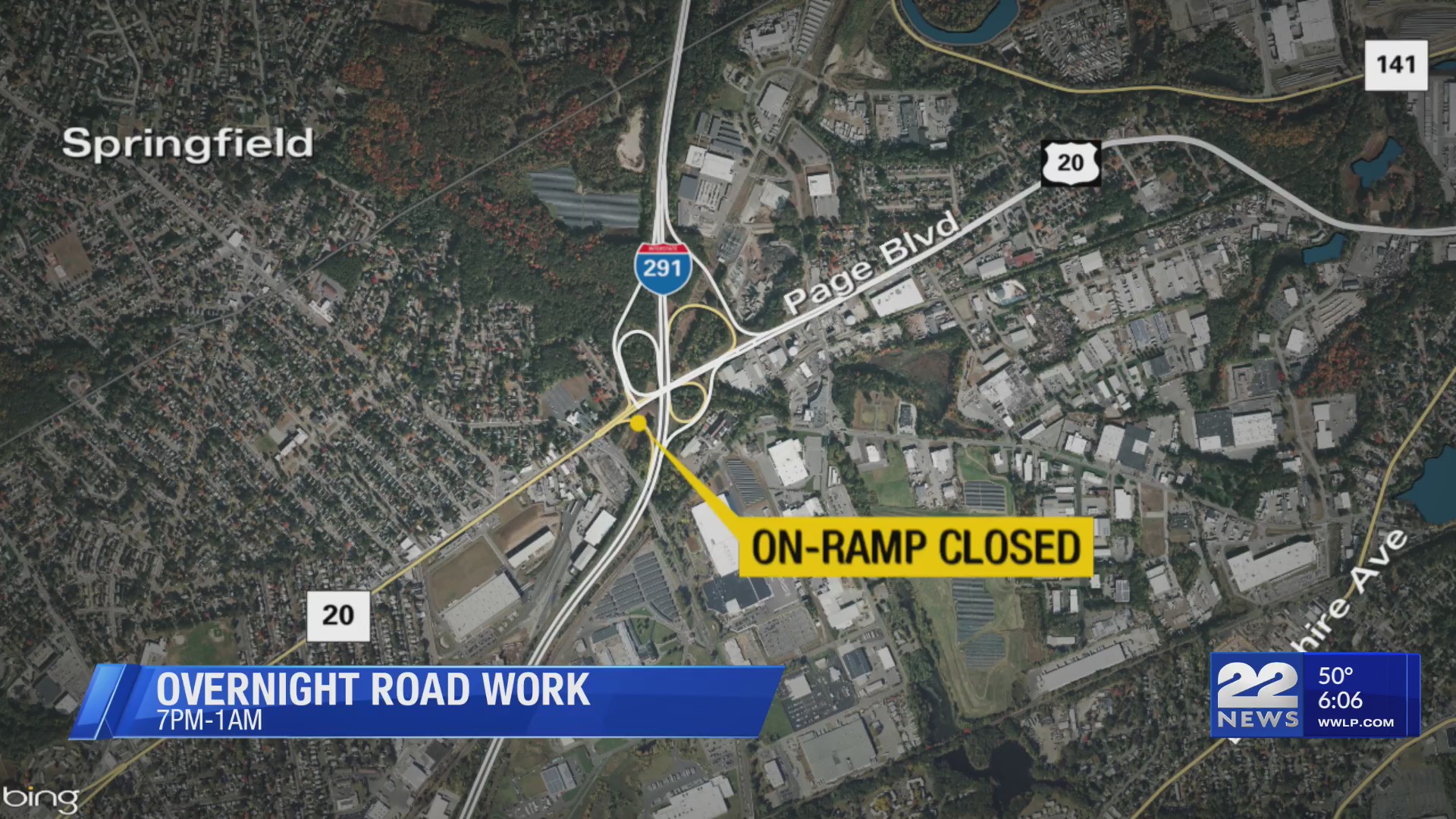 On-ramp of I-291 in Springfield to be closed for inspections – WWLP