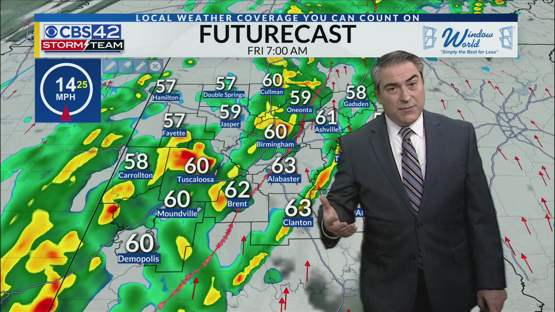 Rain and Storms Tonight From Our Next Cold Front – CBS42 News @ 10pm ...