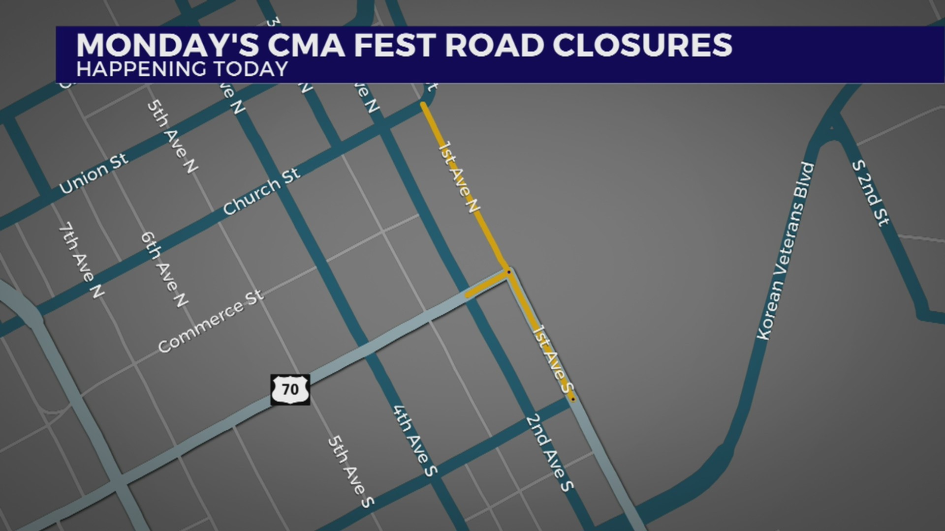 Road closures as CMA Fest week begins – WKRN News 2