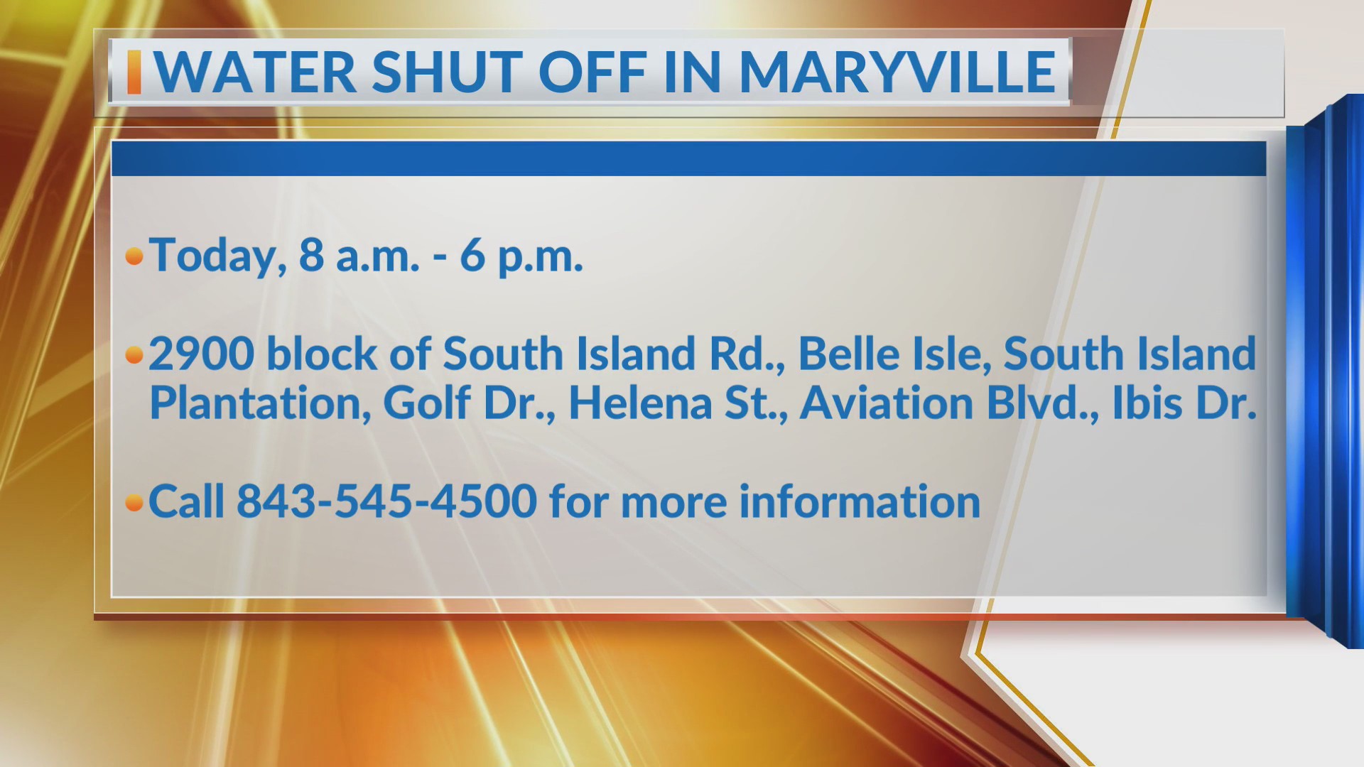 Temporary water shut off Monday in Maryville for repairs – WCBD News 2