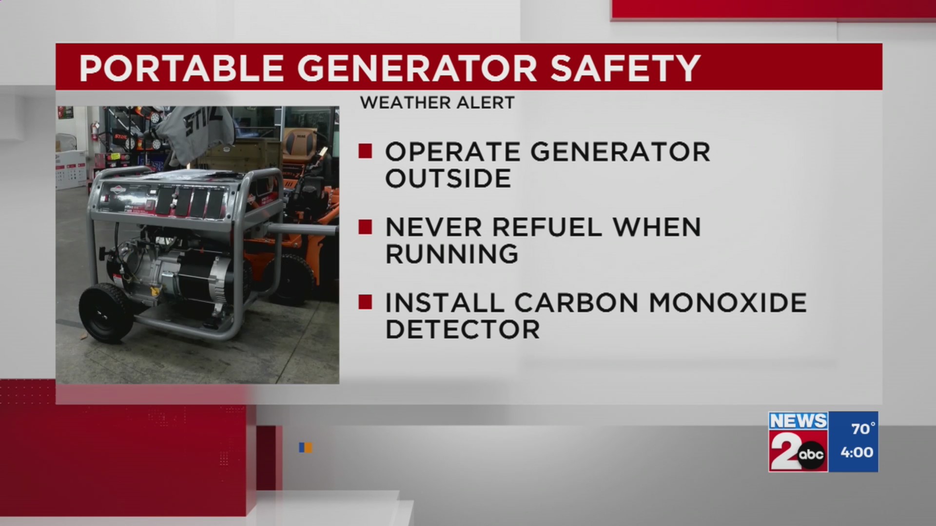 Tips to safely run your portable generator – WKRN News 2