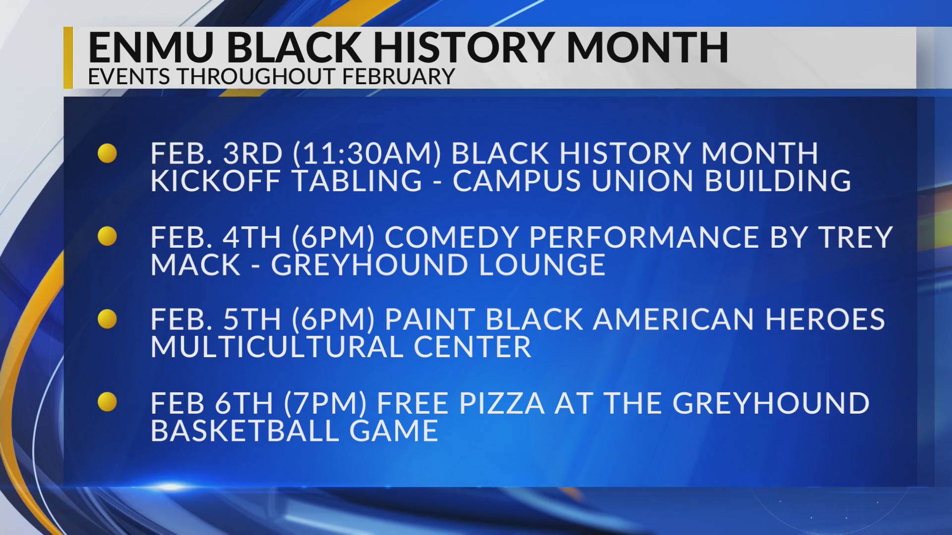 ENMU celebrating Black History Month with multiple events – KRQE NEWS ...