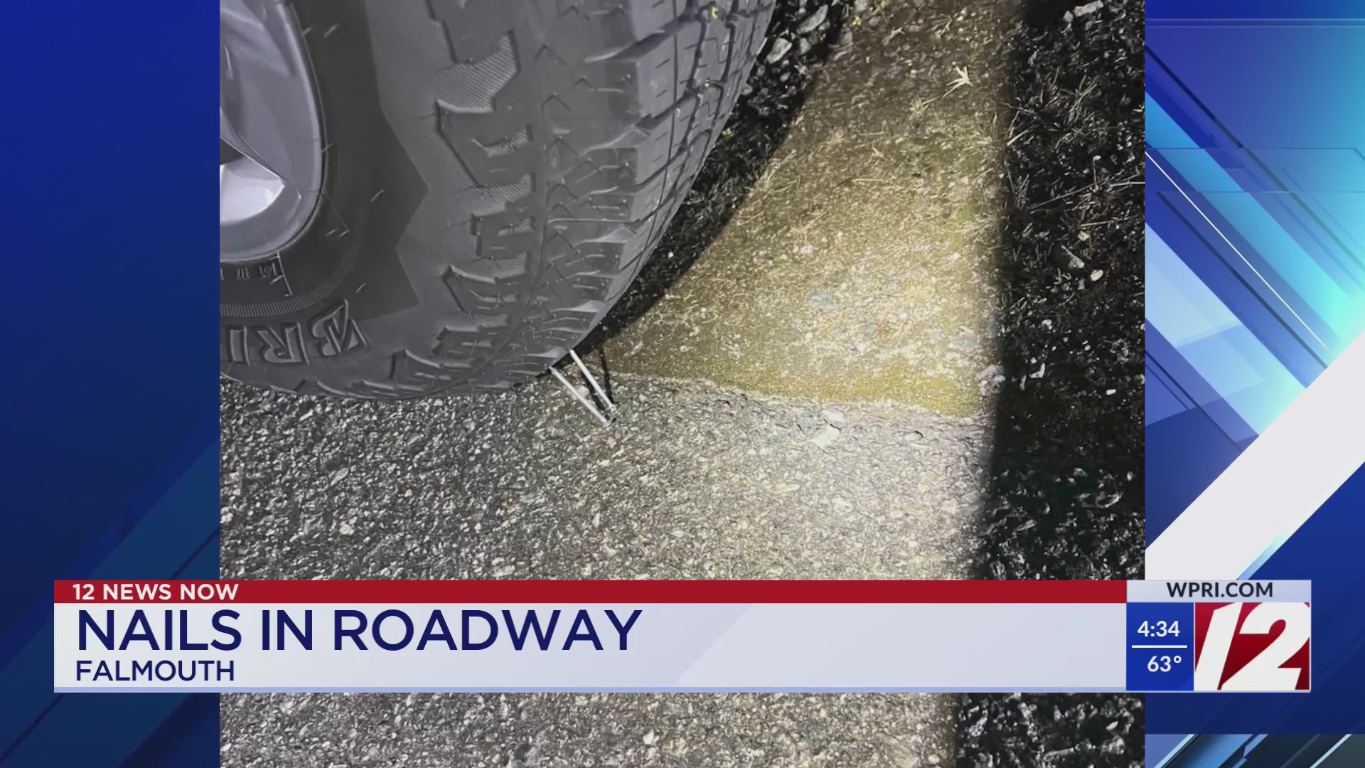 Falmouth police investigating nails placed on roadways – WPRI.com