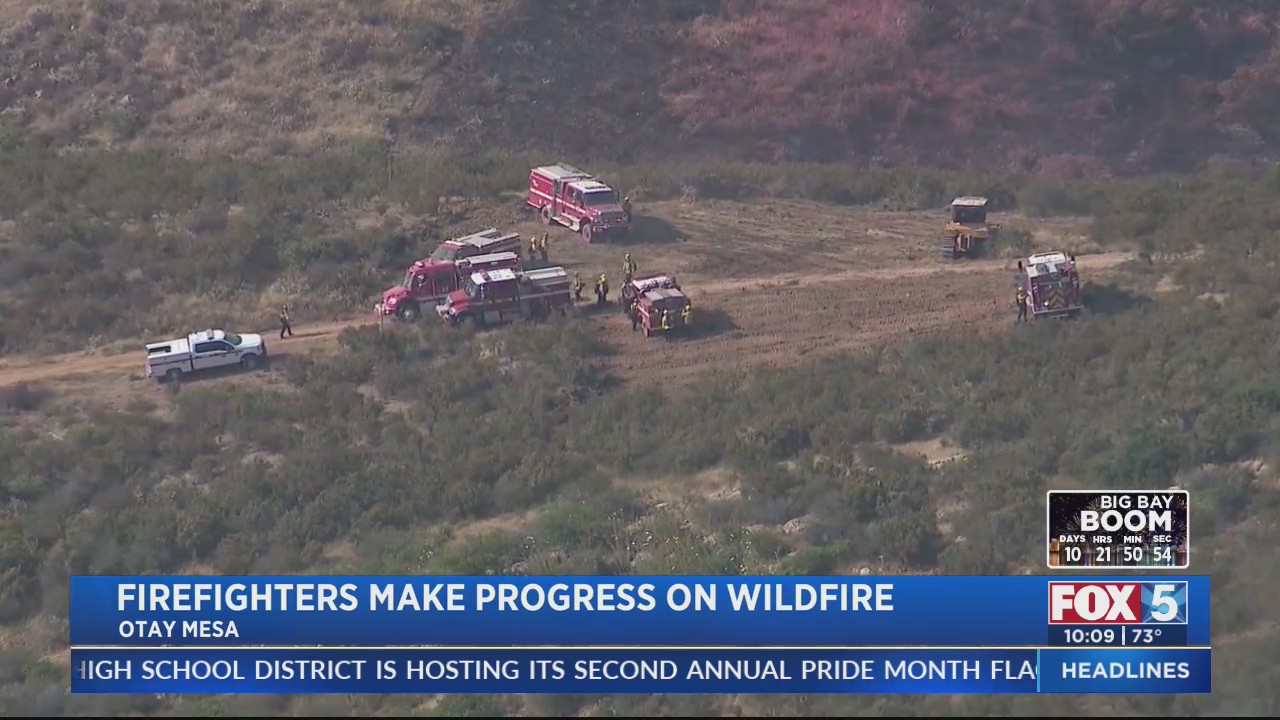 Firefighters making progress on wildfire in Otay Open Space Preserve ...