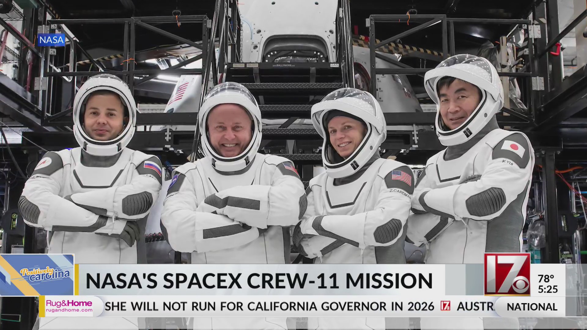UNC graduate heading to space with NASA crew on Thursday – CBS17.com