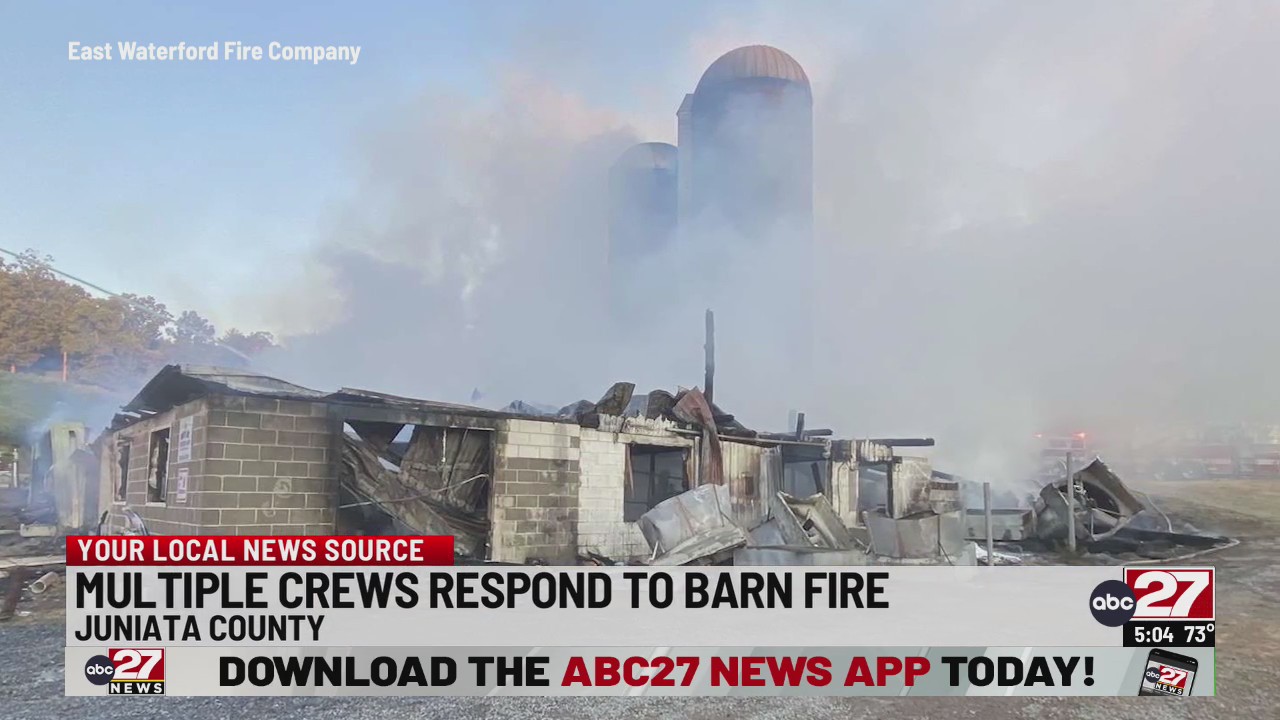 Crews battle fully involved barn fire in Juniata County – ABC27