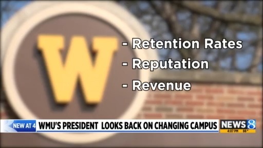 WMU’s president looks back on changing campus – WOODTV.com