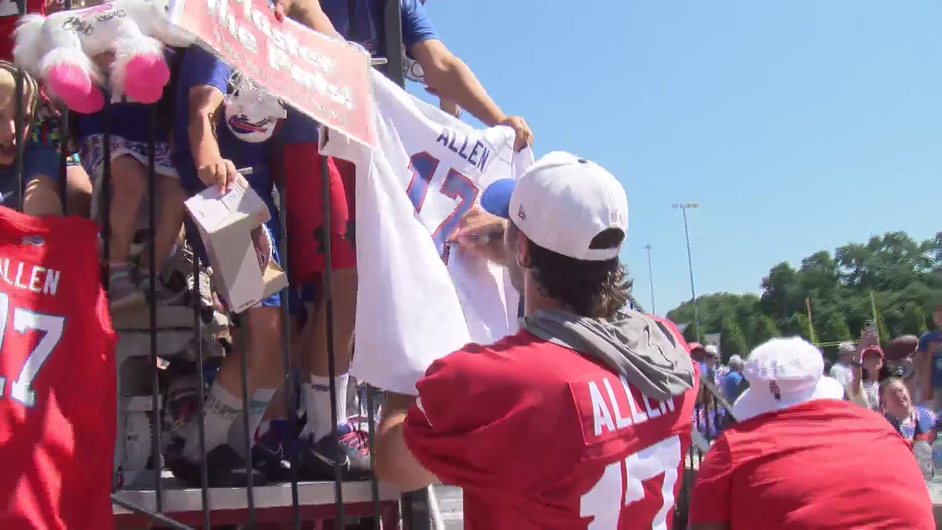 WATCH: Josh Allen signing Bills merch at Training Camp – RochesterFirst