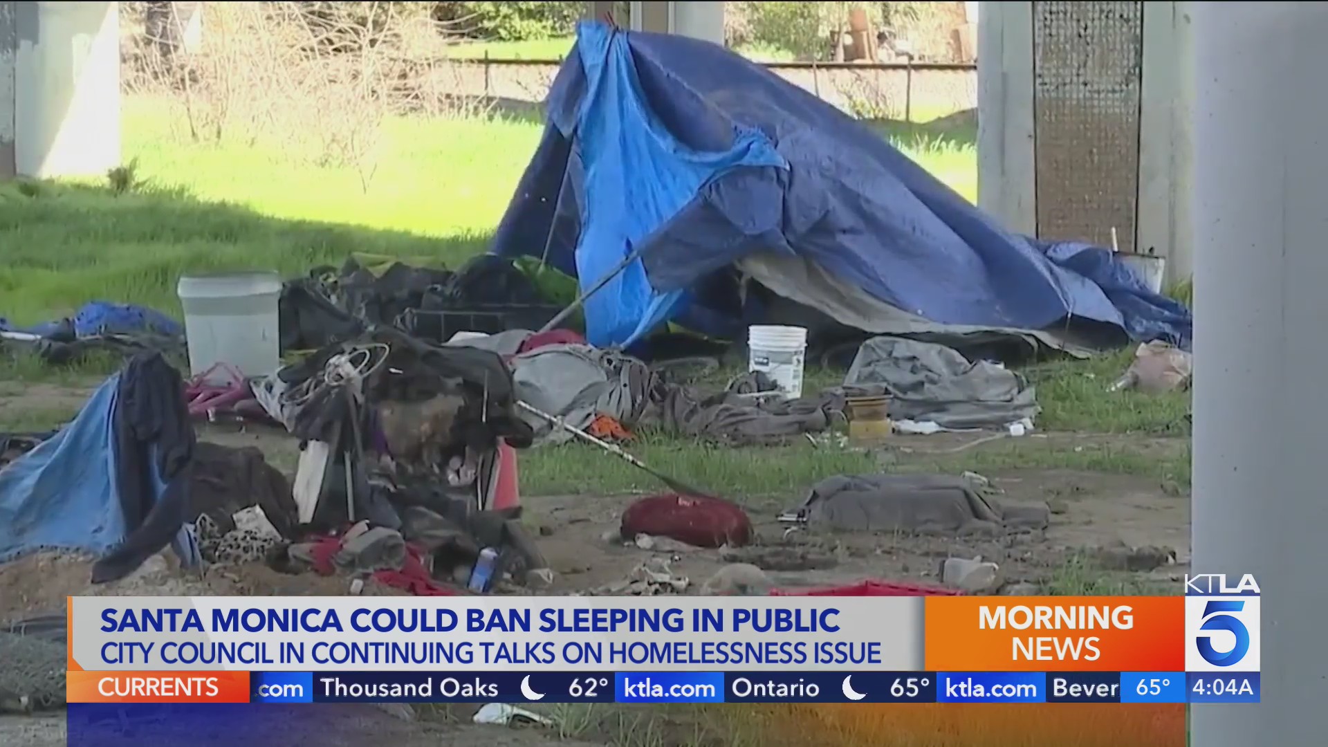 Santa Monica could ban sleeping in public – KTLA