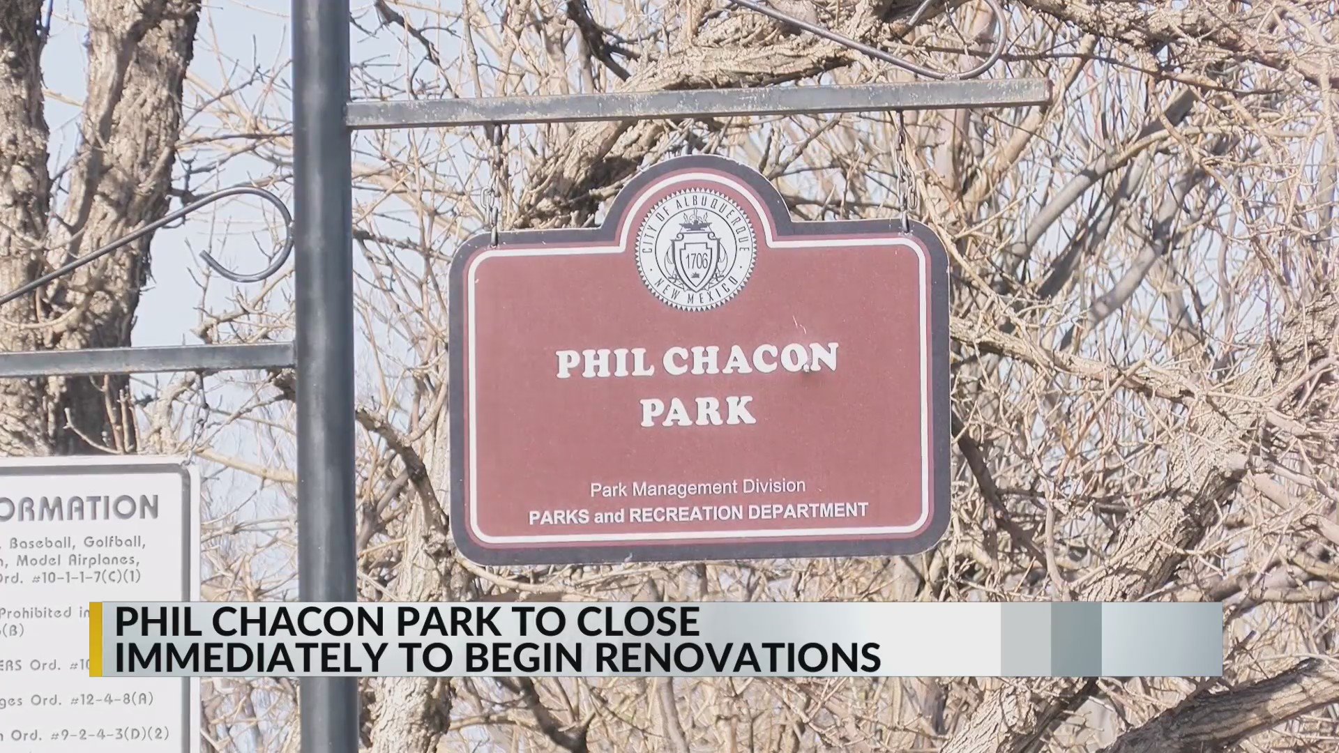Phil Chacon Park closed for renovations – KRQE NEWS 13 – Breaking News ...