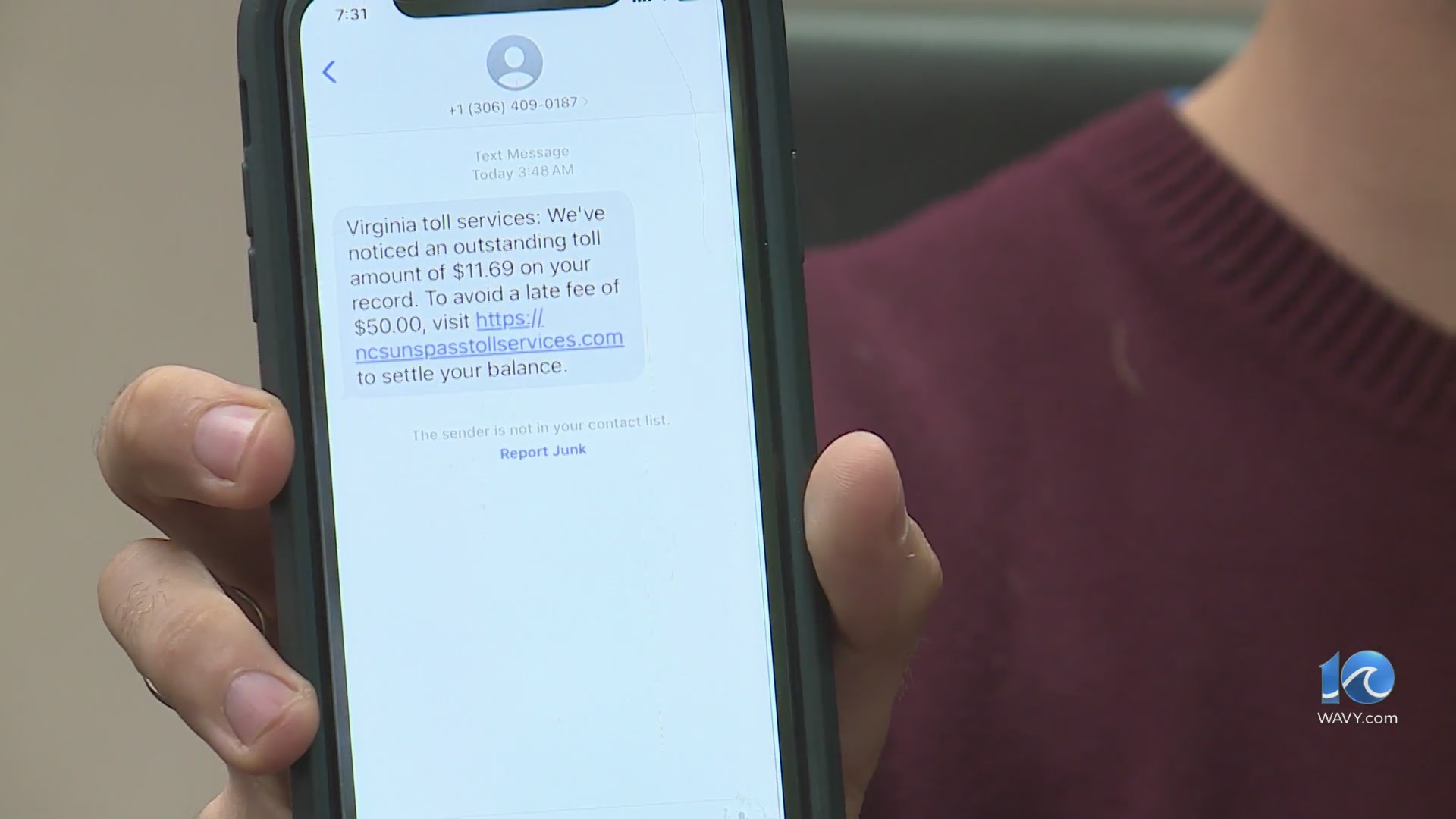 VDOT warns of toll text scam – WAVY.com