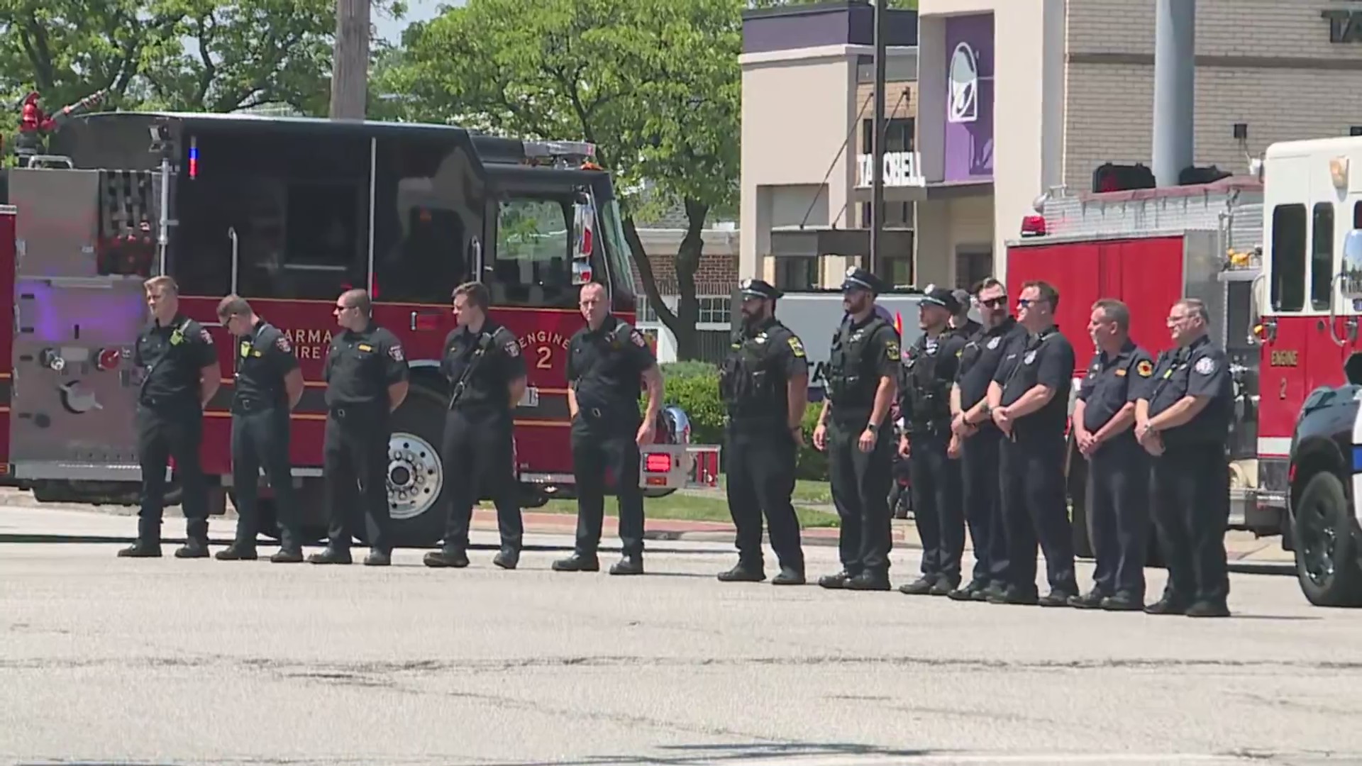 Officers line the street for fallen police officer Jacob Derbin – Fox 8 ...