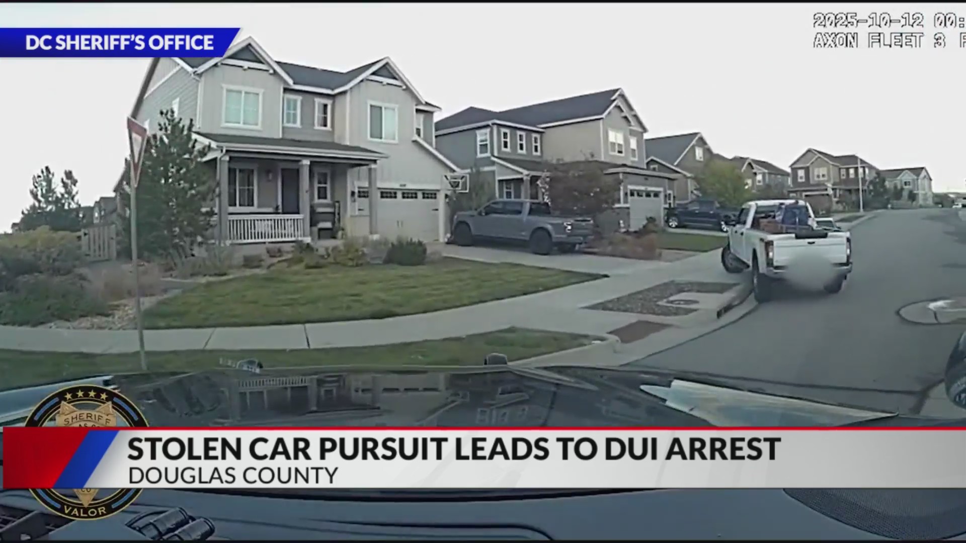 Stolen car pursuit leads to DUI arrest in Douglas County – FOX31 Denver