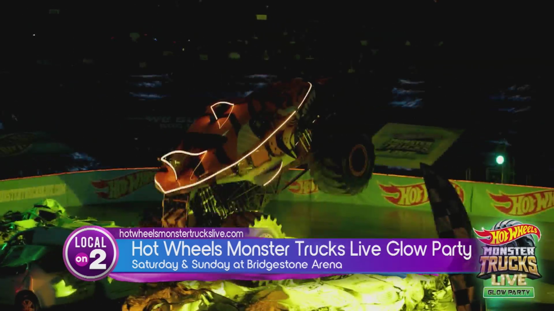 Hot Wheels Monster Trucks Glow Party! – WKRN News 2