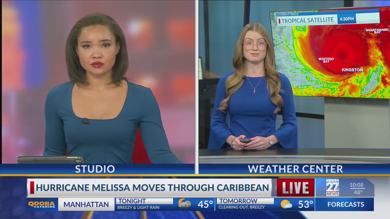 Hurricane Melissa hits Jamaica as catastrophic Category 5 storm – KSNT ...