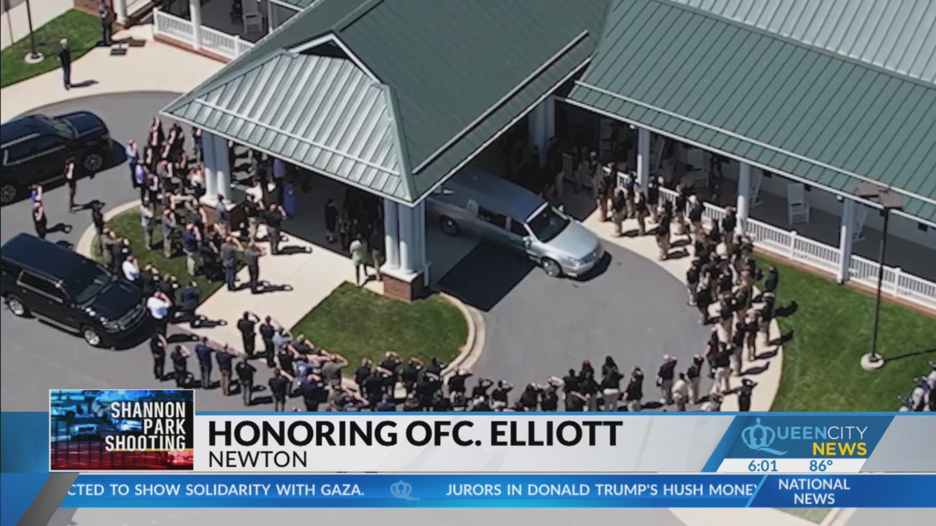 Communities honor slain Officer Elliott along N.C. 16 – FOX8 WGHP