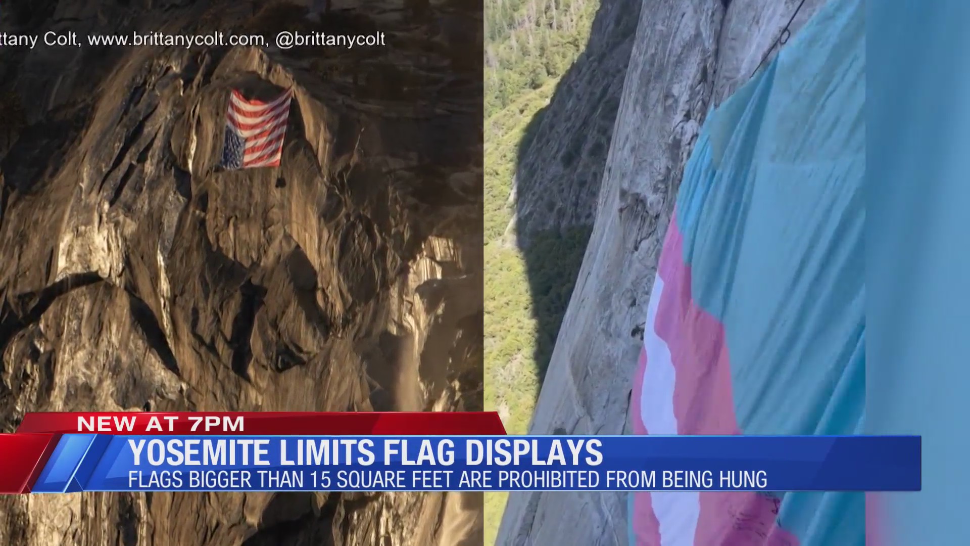 Yosemite limits flag displays after Trans Pride flag on El Capitan – who13.com