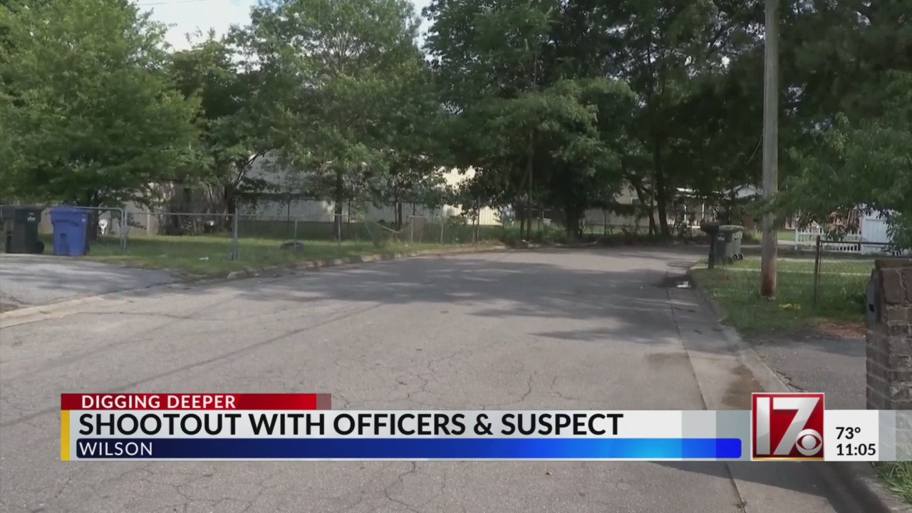 Gunman killed in shootout with 2 Wilson officers, police say – CBS17.com