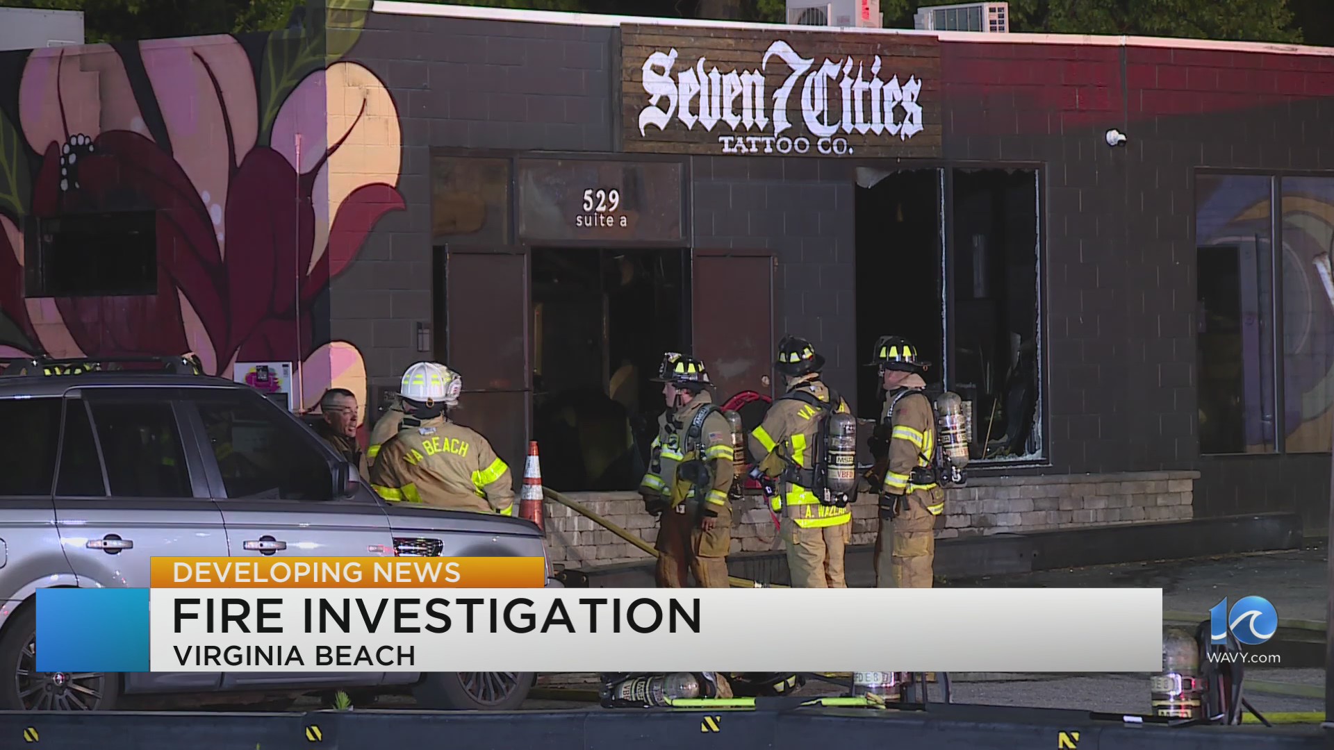 Crews in Virginia Beach respond to fire at Seven Cities Tattoo – WAVY.com