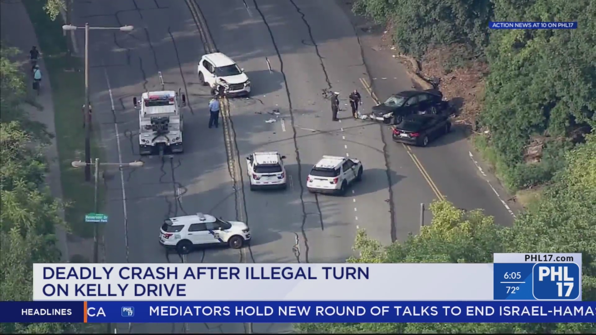 Deadly crash after an illegal turn on Kelly Drive – PHL17.com