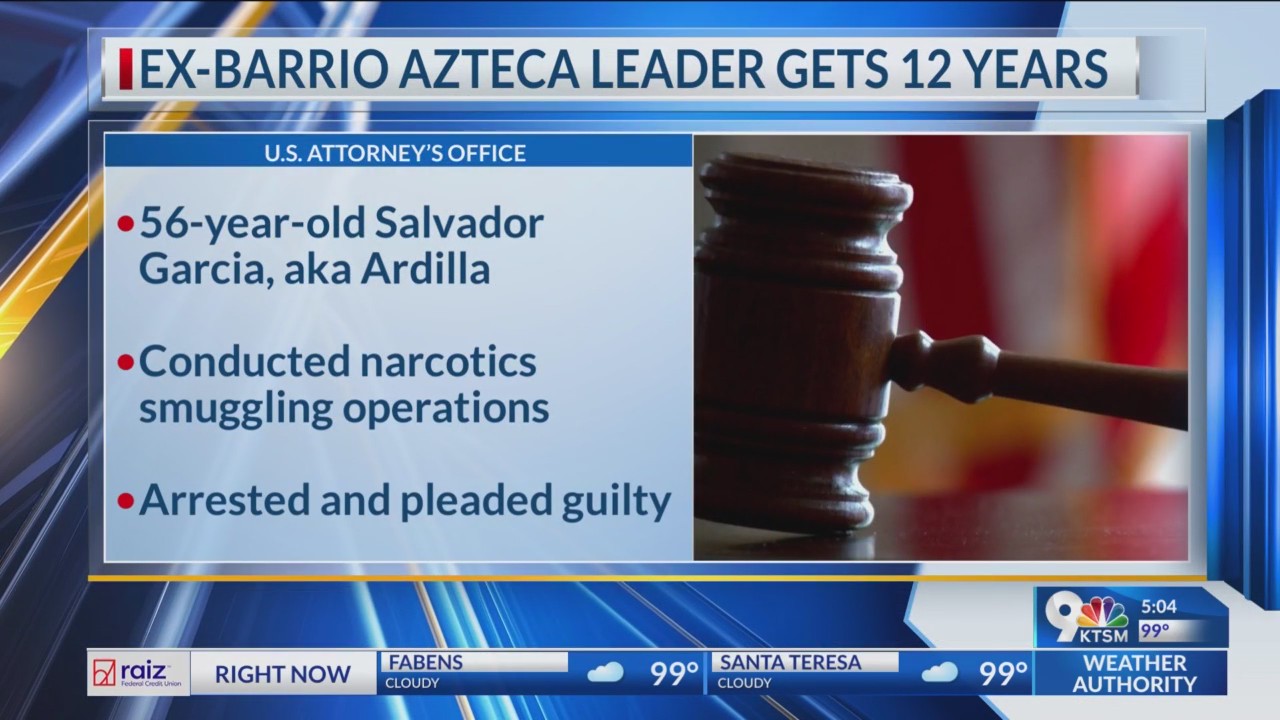 Ex-Barrio Azteca leader gets 12 years for drug trafficking – BorderReport