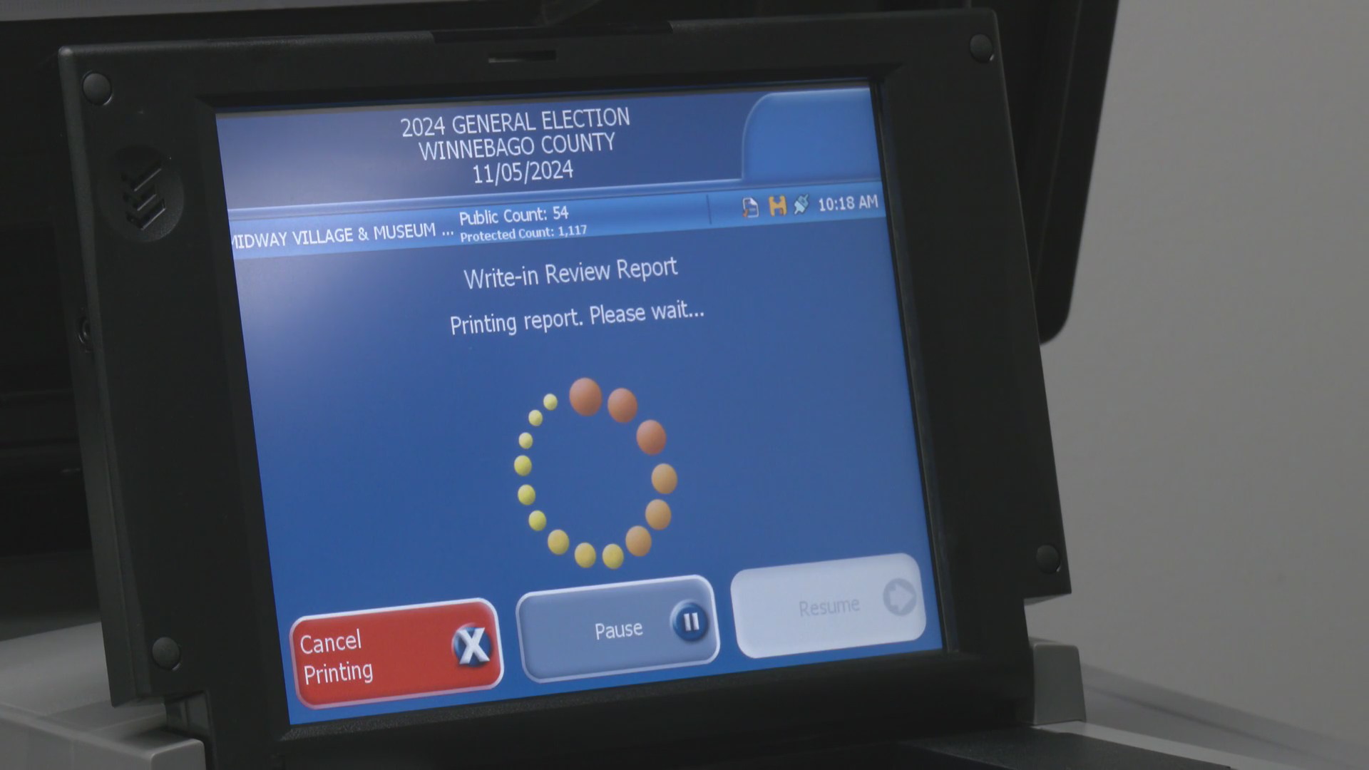 Public test conducted of Winnebago County vote tabulation machines ...
