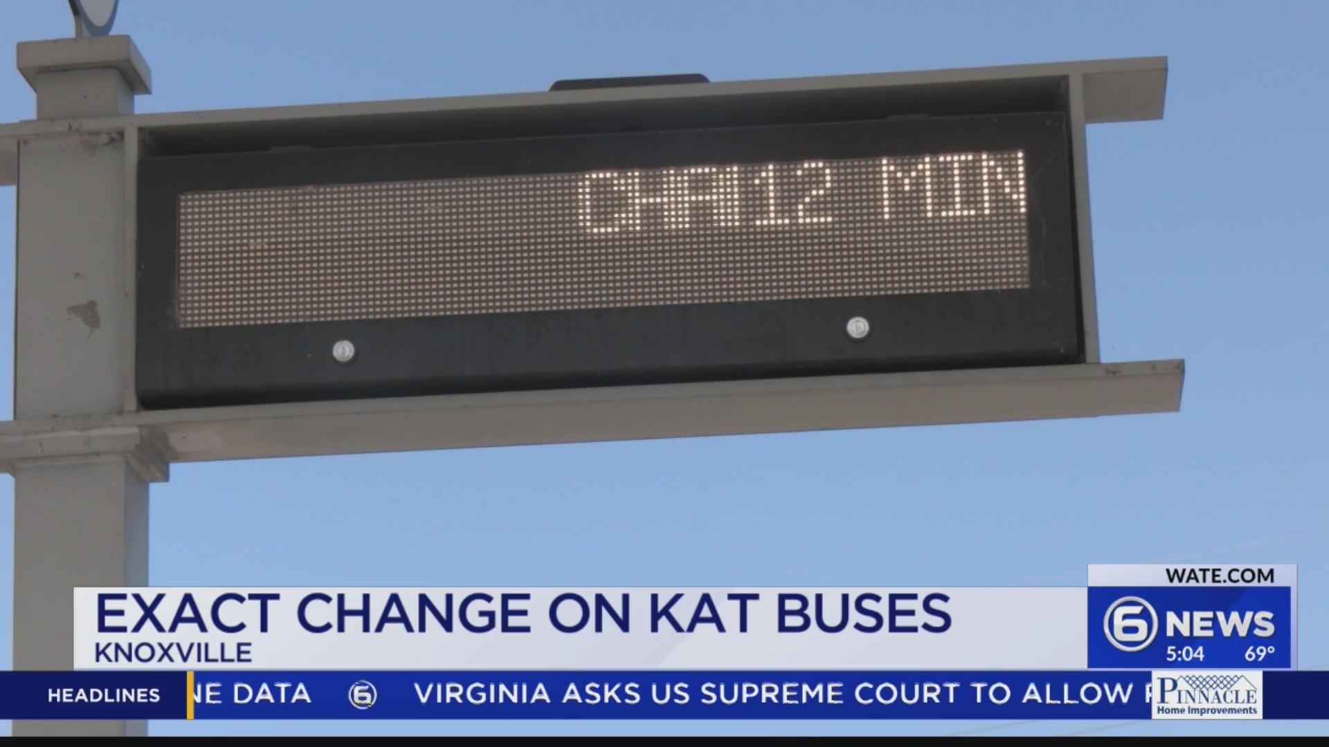 Exact change to be required on KAT buses – WATE 6 On Your Side