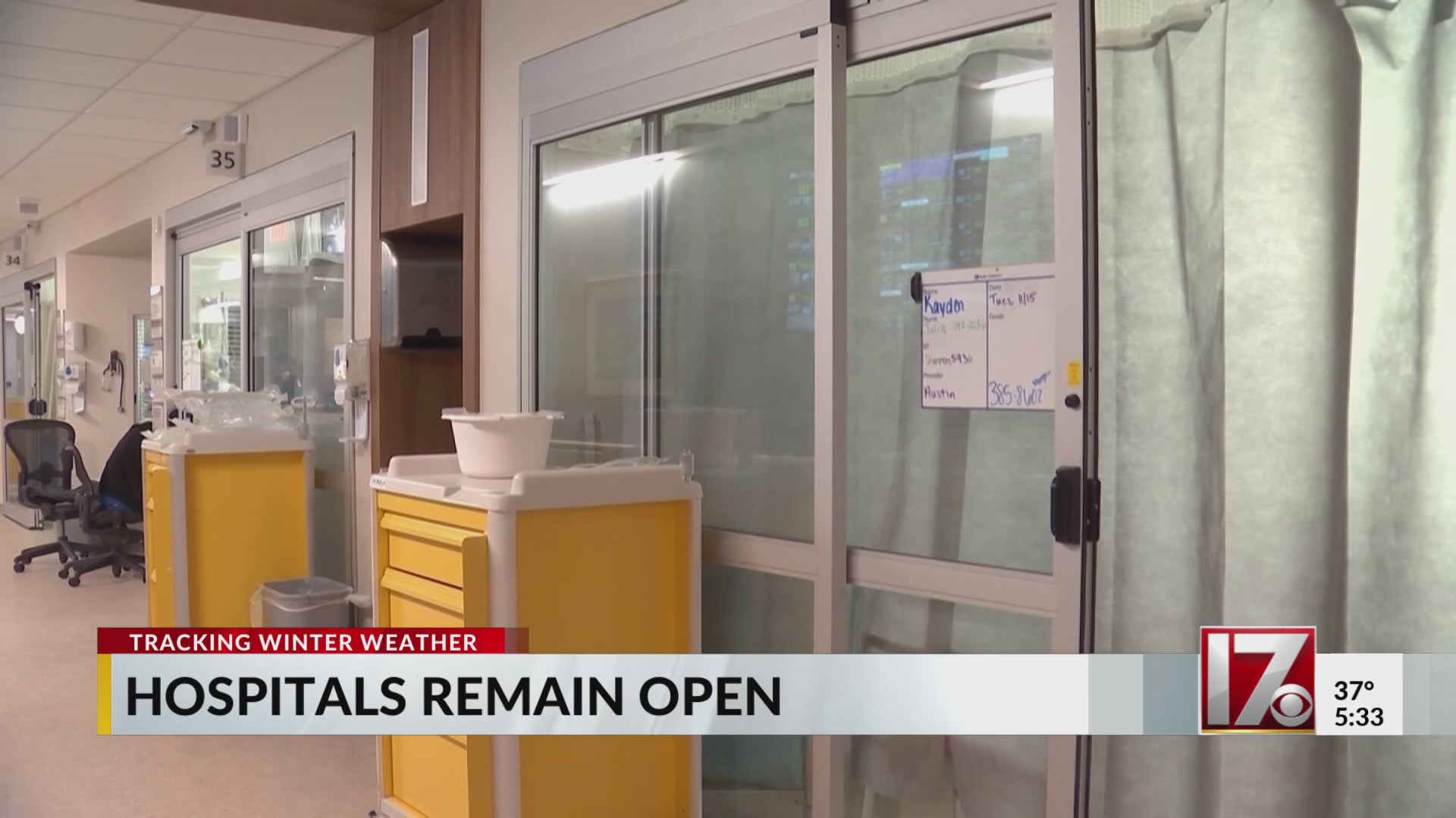 Central North Carolina hospitals remain open in snow – CBS17.com