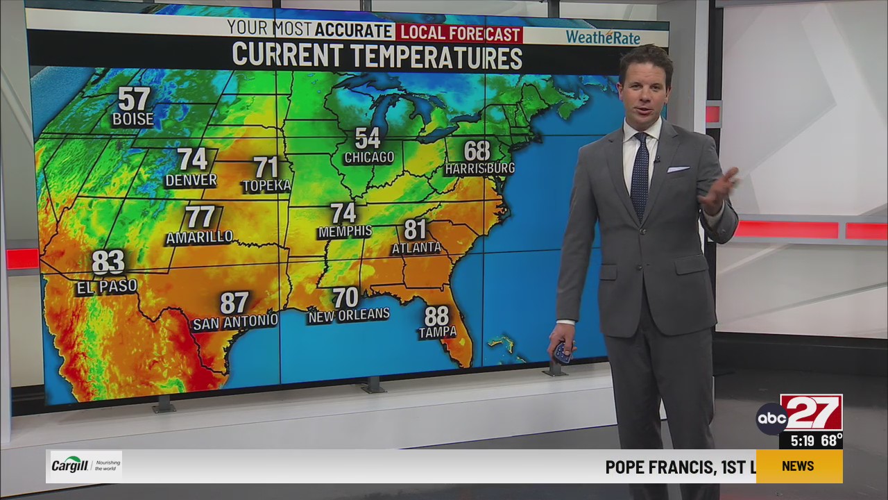 Eric’s Monday Evening 5pm Forecast Update – ABC27