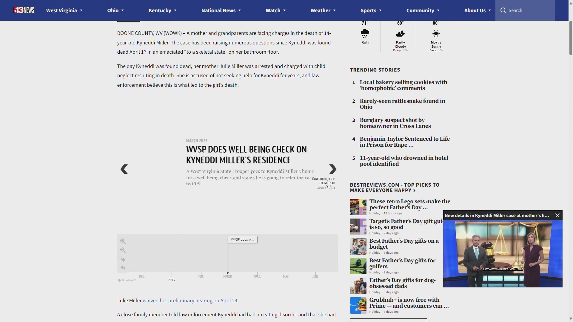 How to see the latest on the Kyneddi Miller death investigation – WOWK ...